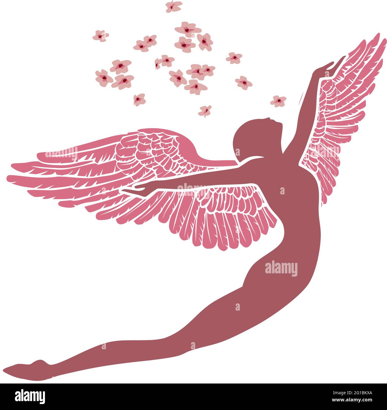 Angel wings nature woman Stock Vector Images - Alamy