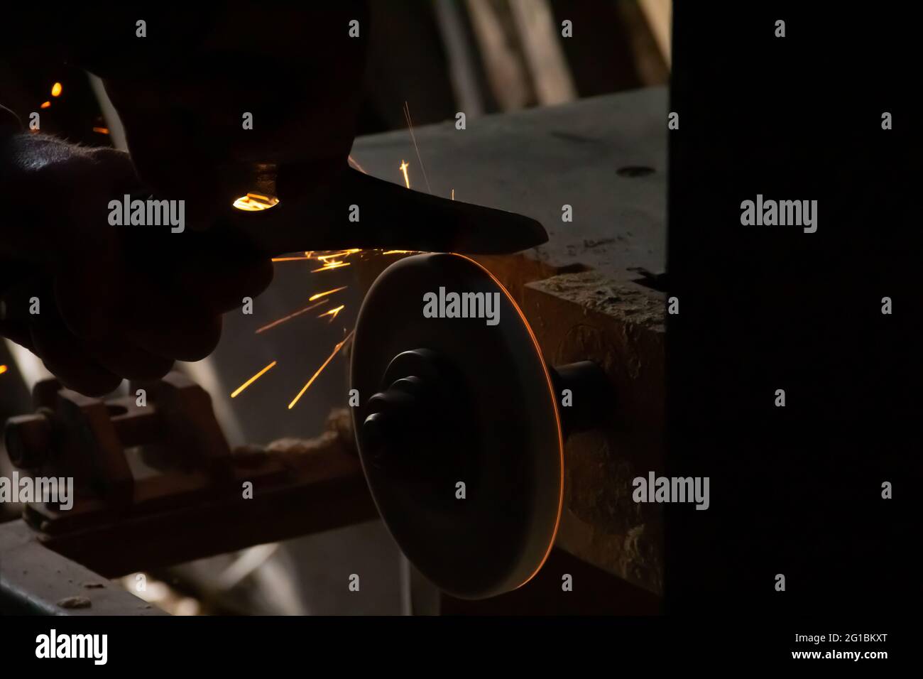 Factory bench and sparks hi-res stock photography and images - Alamy