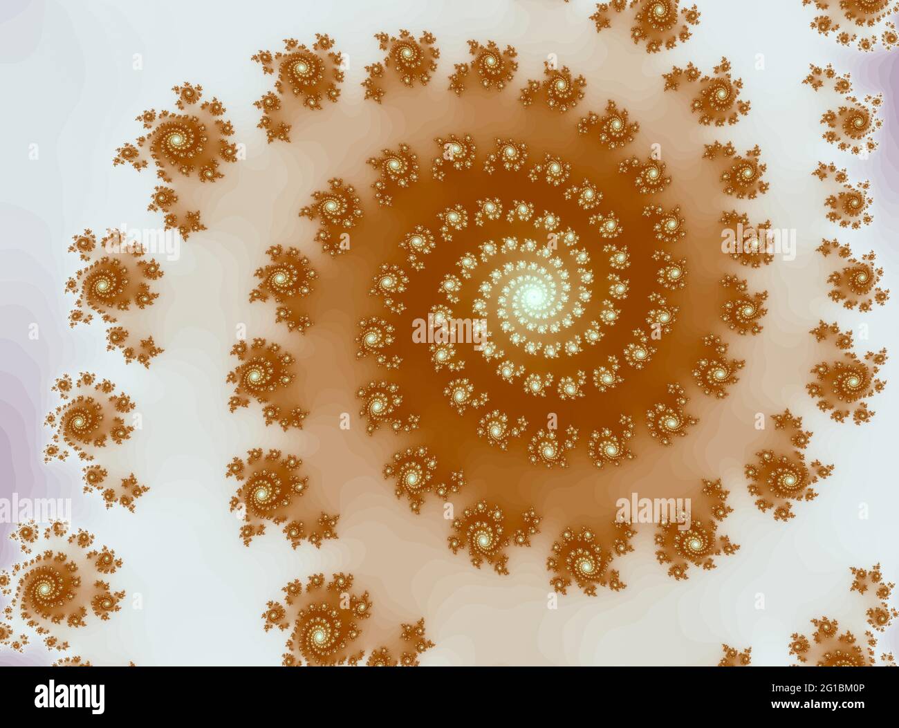 3D-Illustration of a zoom into an infinite mathematical fractal set ...
