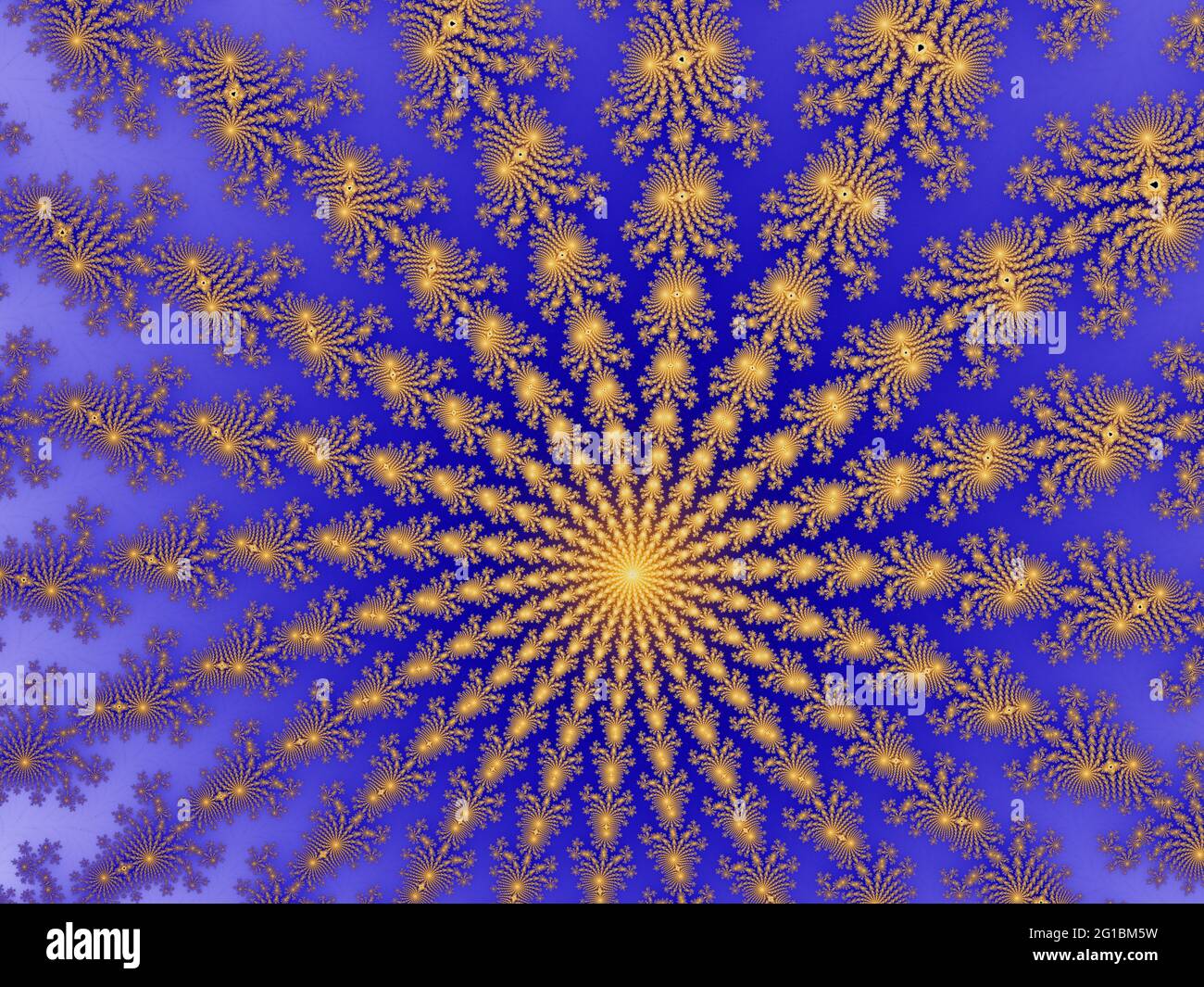 3D-Illustration of a zoom into an infinite mathematical fractal set ...