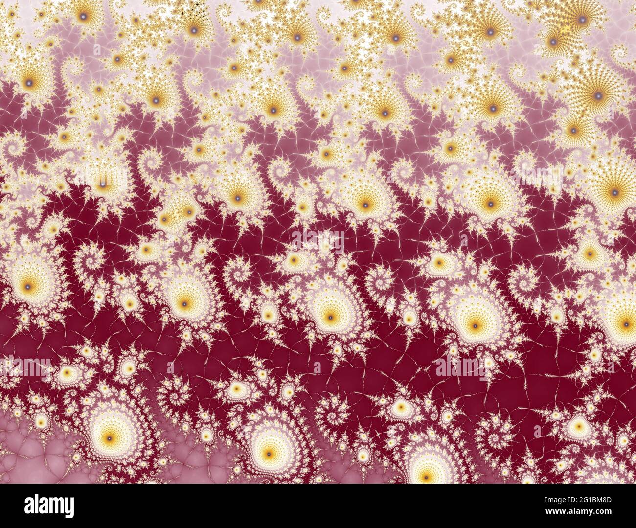 3D-Illustration of a zoom into an infinite mathematical fractal set ...