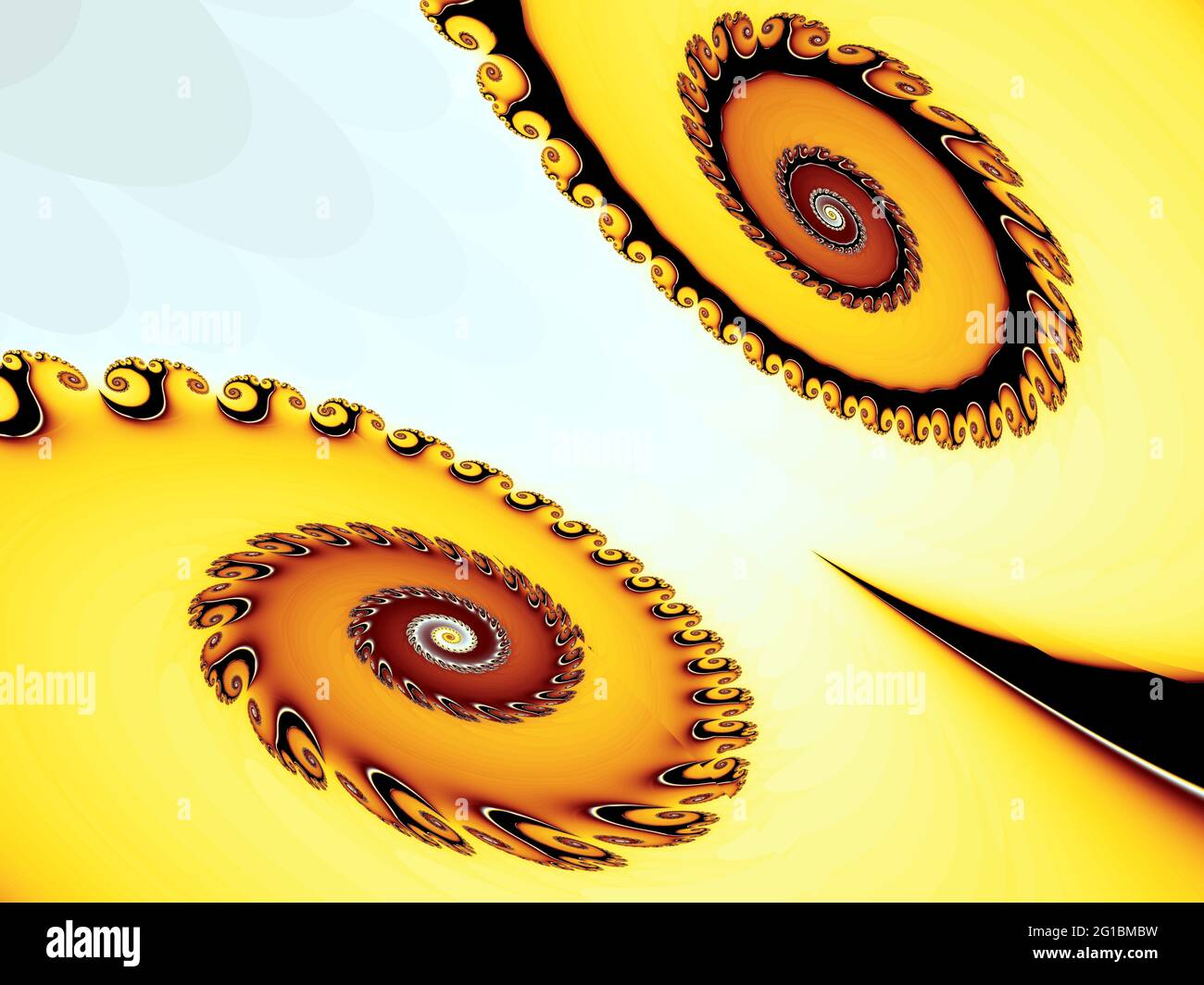 3D-Illustration of a zoom into an infinite mathematical fractal set ...