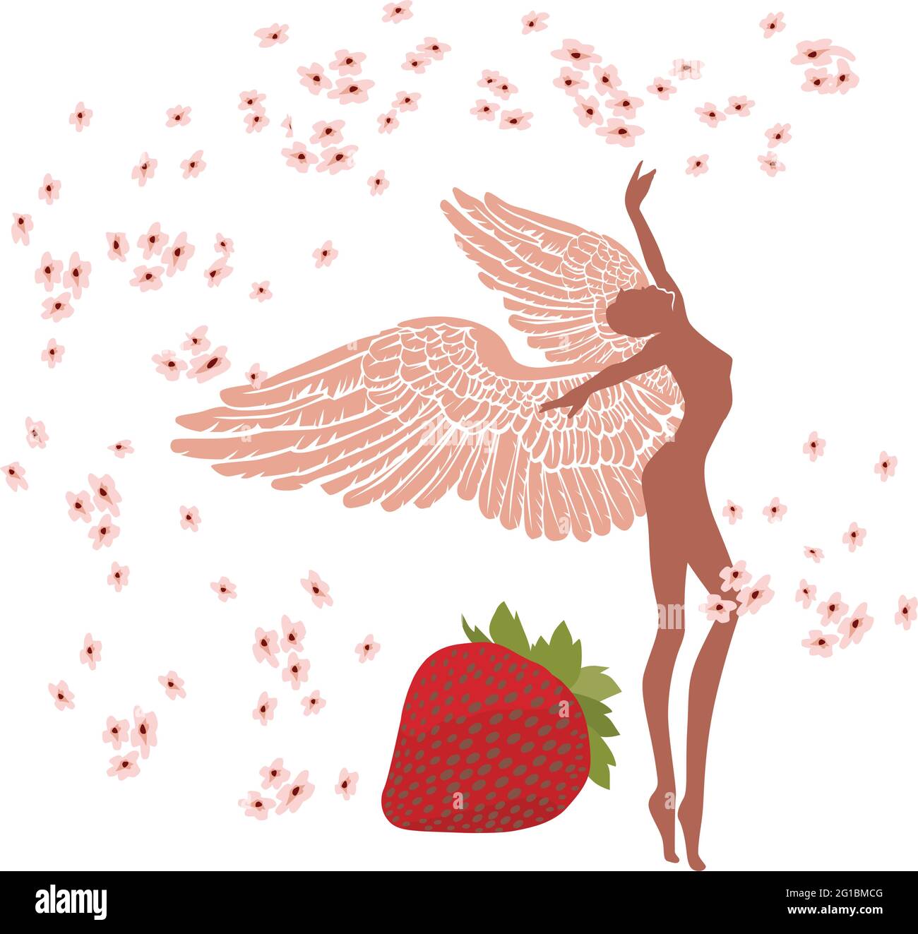 illustration of an angel with spring Stock Vector Image & Art - Alamy