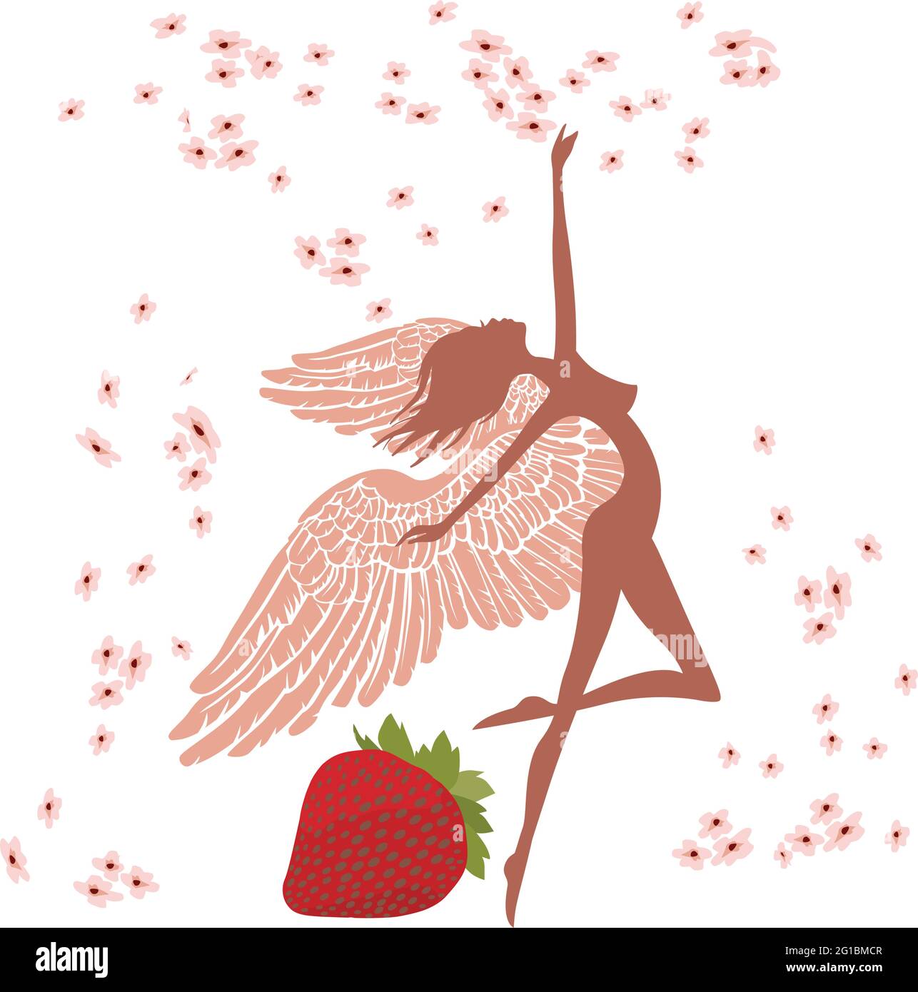 illustration of an angel with spring Stock Vector Image & Art - Alamy