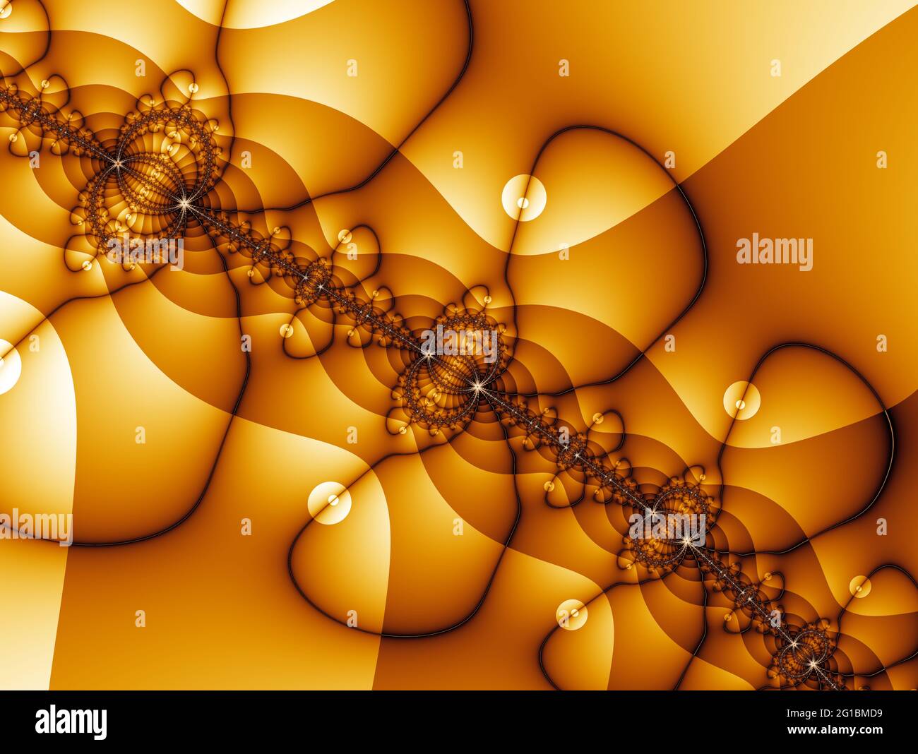 3D-Illustration of a zoom into an infinite mathematical fractal set ...
