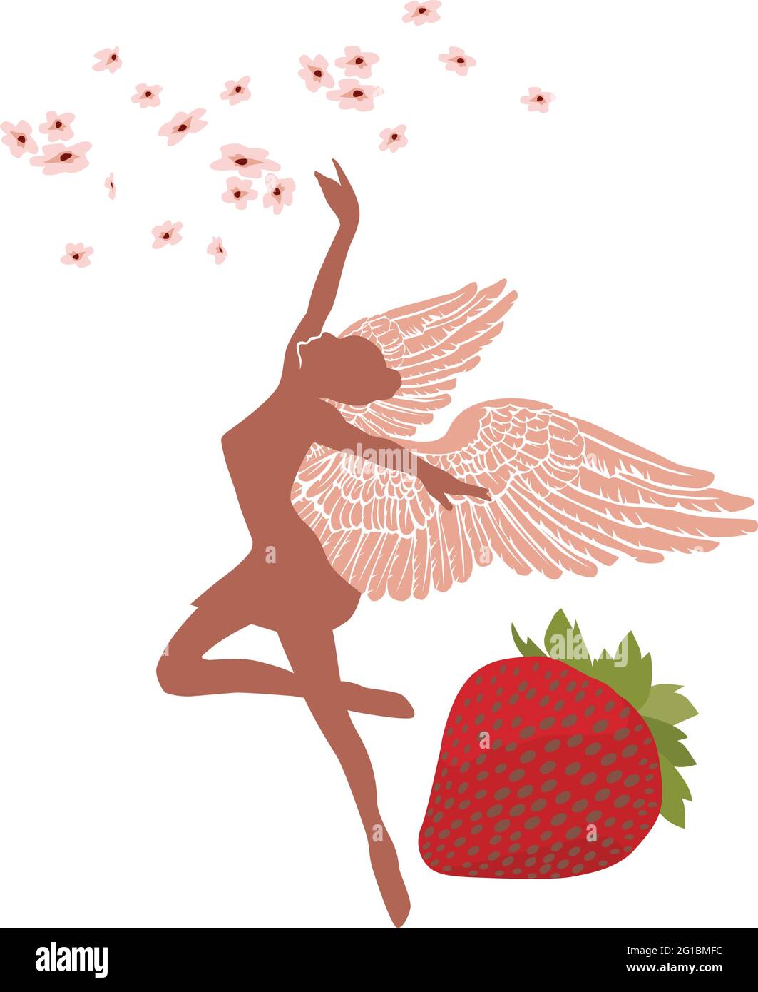 illustration of an angel with spring Stock Vector Image & Art - Alamy