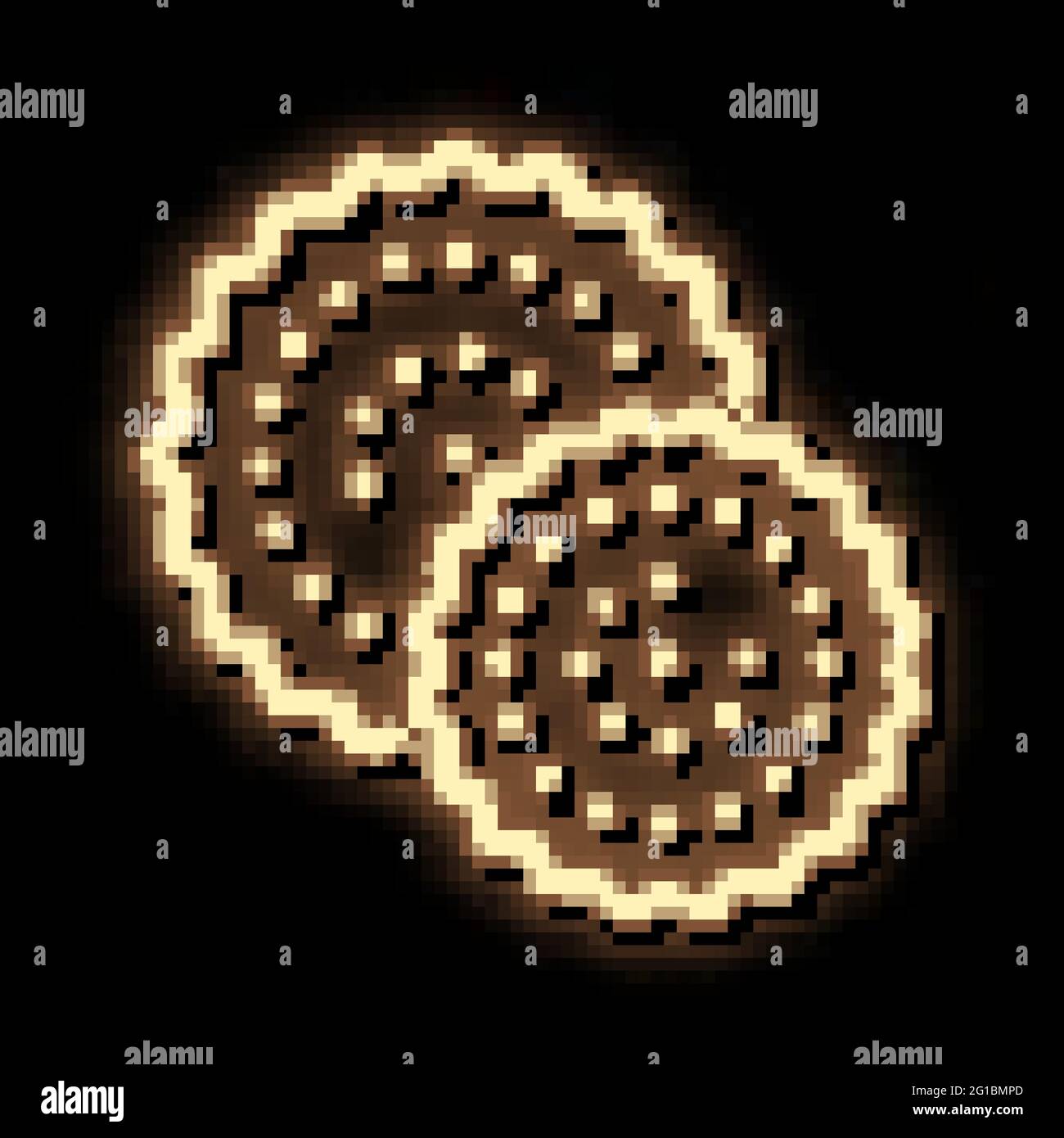 Cookies Breakfast Snack neon glow icon illustration Stock Vector Image ...