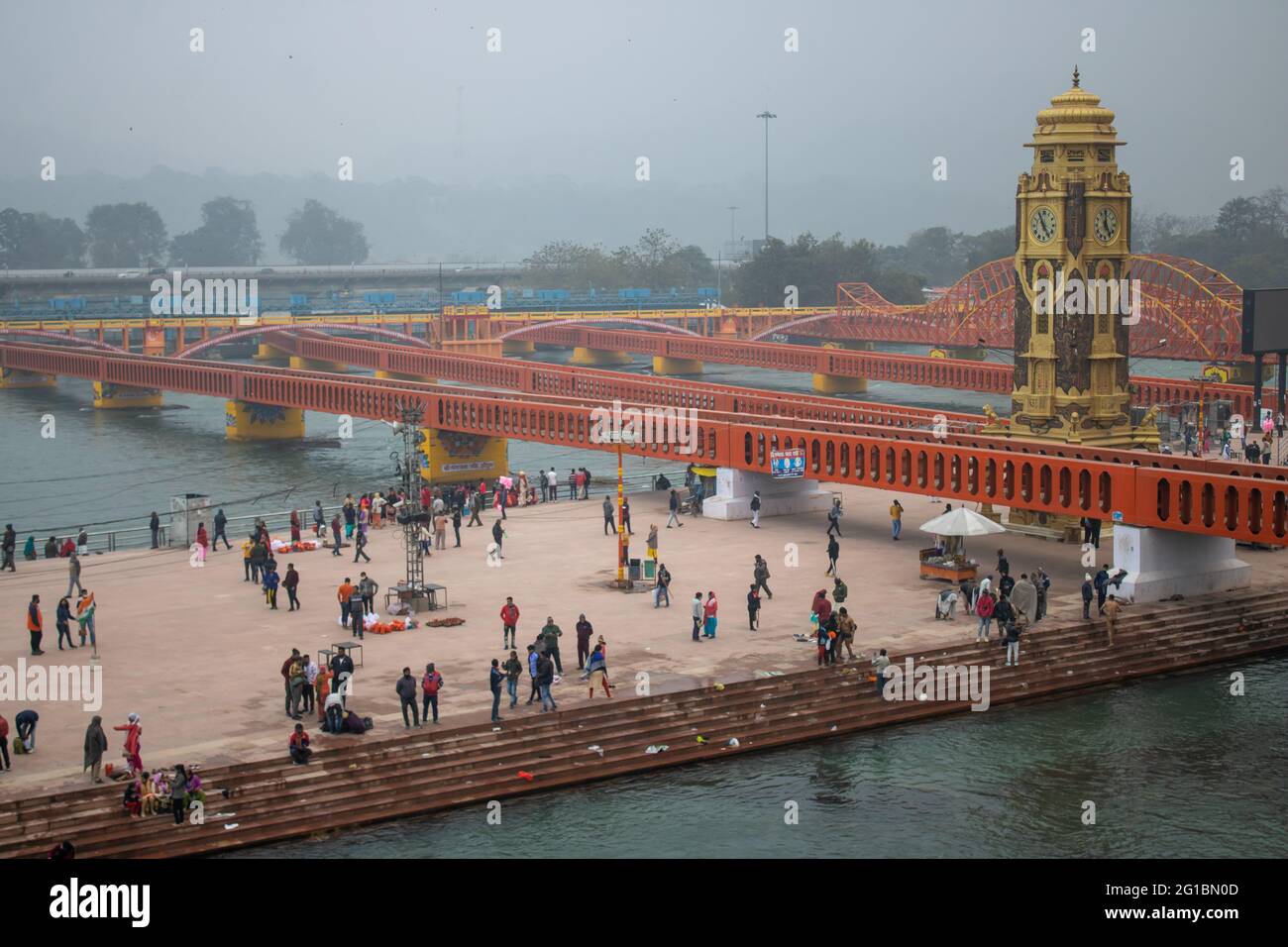 Pilgrims Holy dip in river Ganges, The Home of Pilgrims in India, Kumbh ...