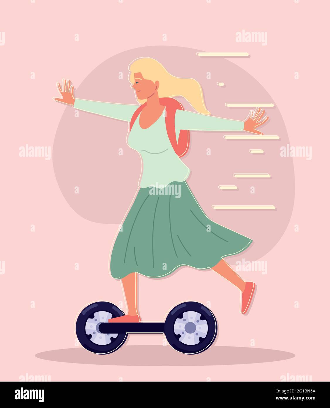 Woman balancing on gyroscooter hi-res stock photography and images - Alamy
