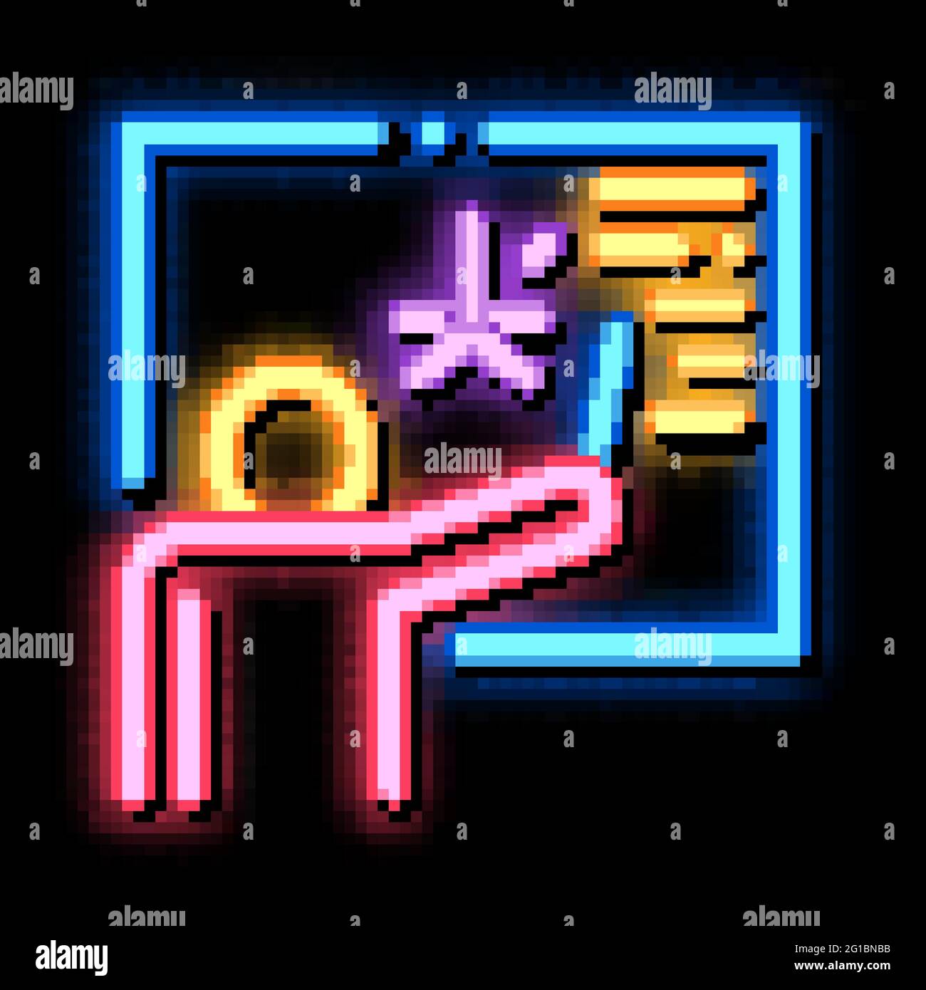 Foreign Language Teacher neon glow icon illustration Stock Vector Image ...