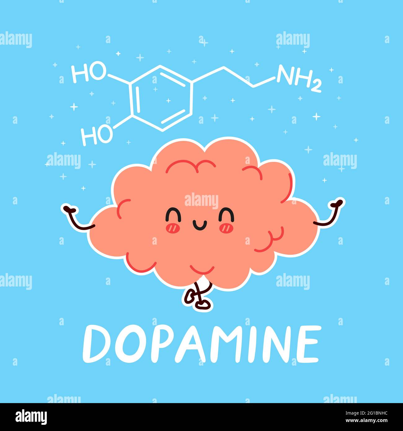Dopamine chemical formula science symbol Stock Vector Images - Alamy