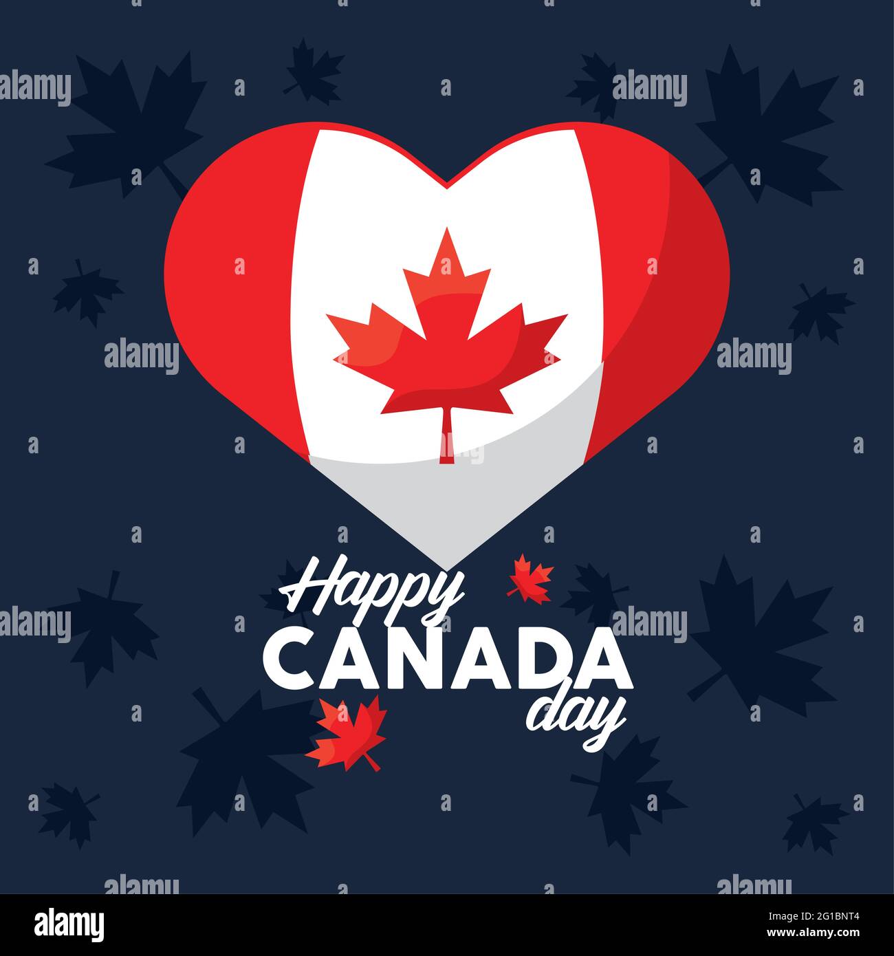 canada day heart Stock Vector Image & Art - Alamy