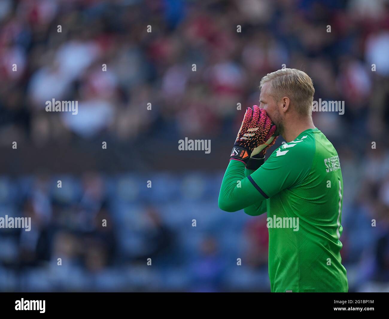 Broendby Stadium, Copenhagen, Denmark. 6th June, 2021. Denmark's Kasper ...