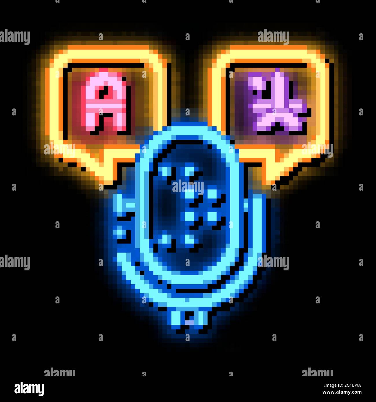 Microphone Voice Device neon glow icon illustration Stock Vector Image ...