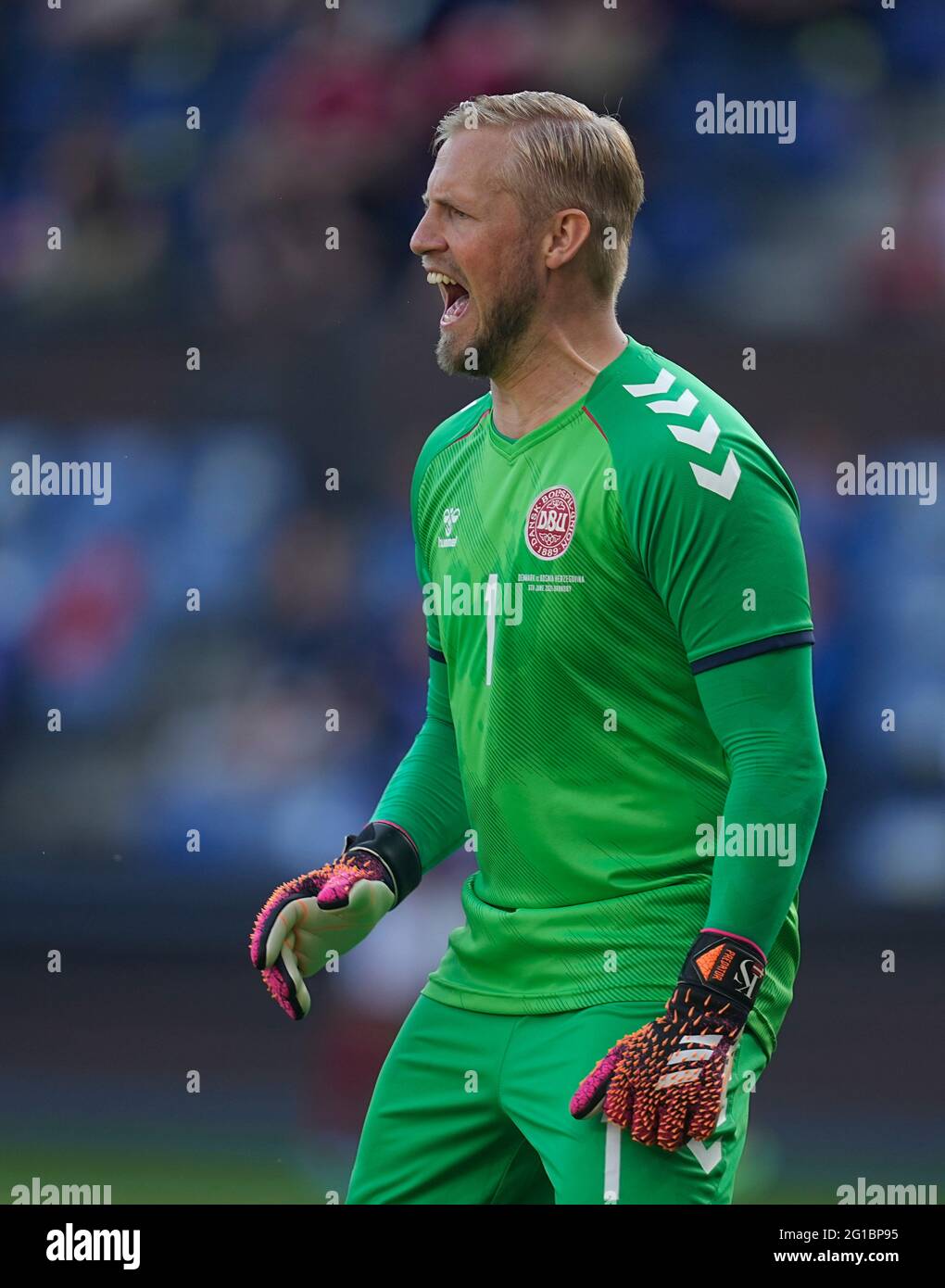 Broendby Stadium, Copenhagen, Denmark. 6th June, 2021. Denmark's Kasper ...