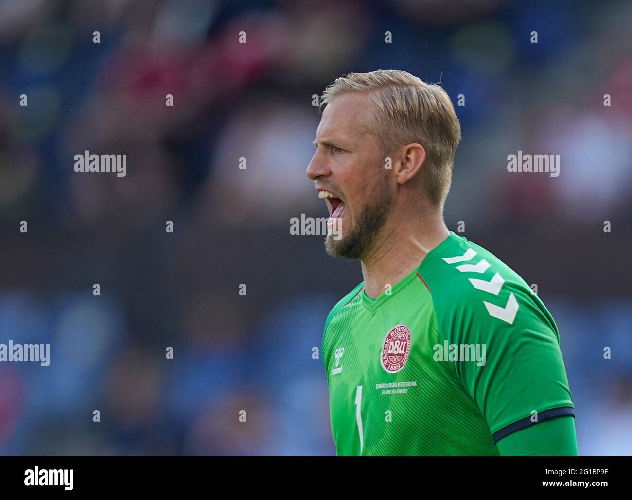 Broendby Stadium, Copenhagen, Denmark. 6th June, 2021. Denmark's Kasper ...