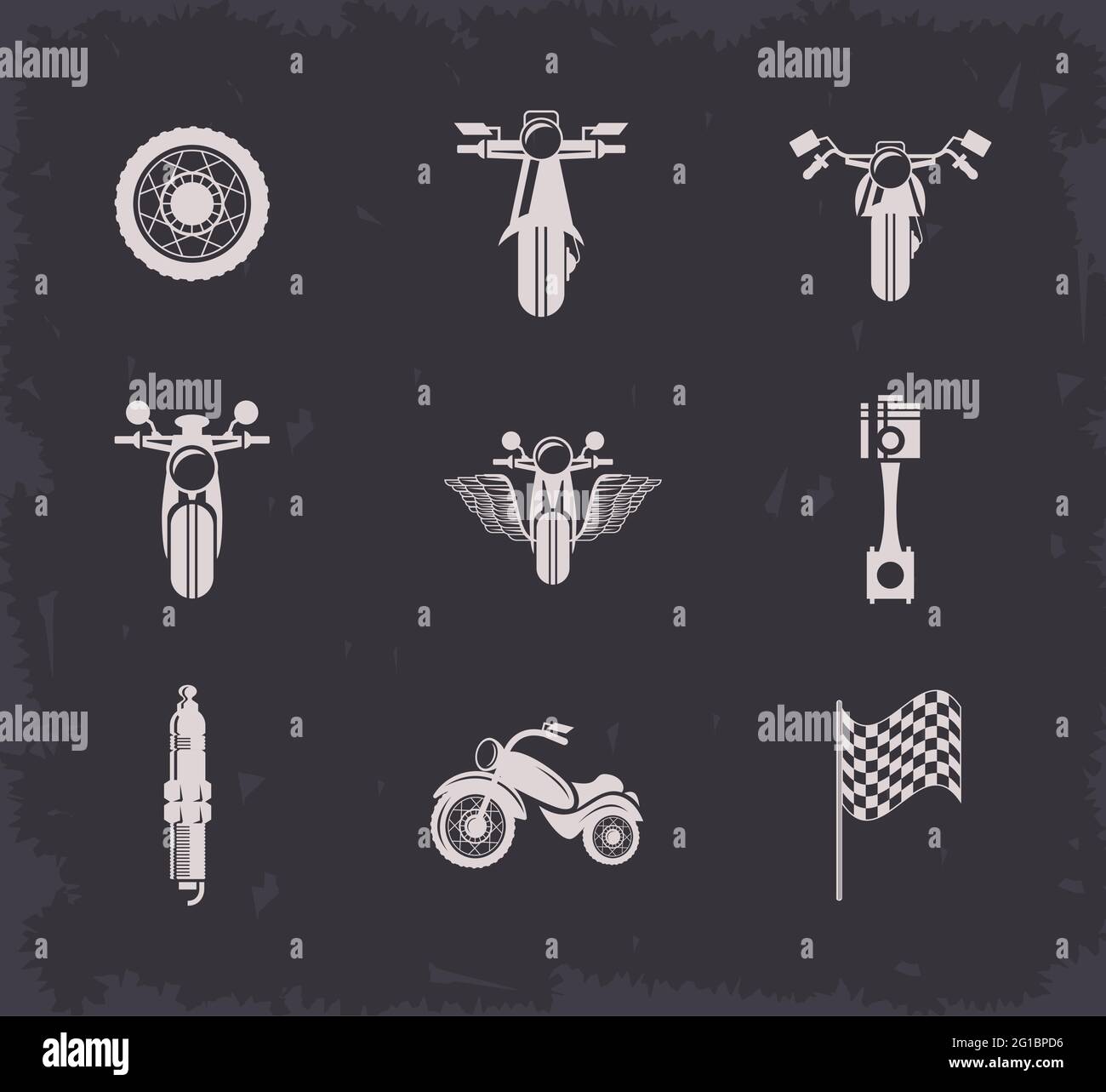 Biker Badges Stock Vector Images - Alamy