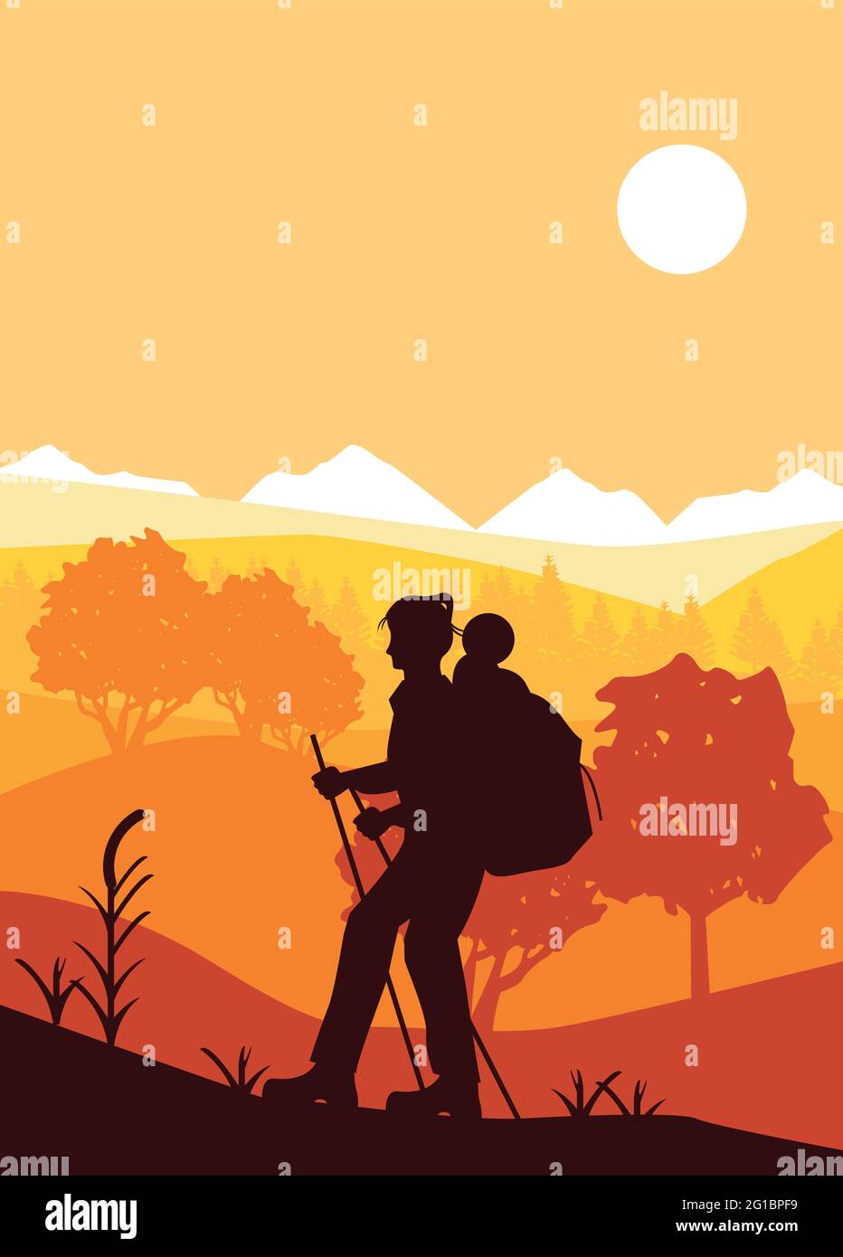 adventurer walker scene Stock Vector Image & Art - Alamy