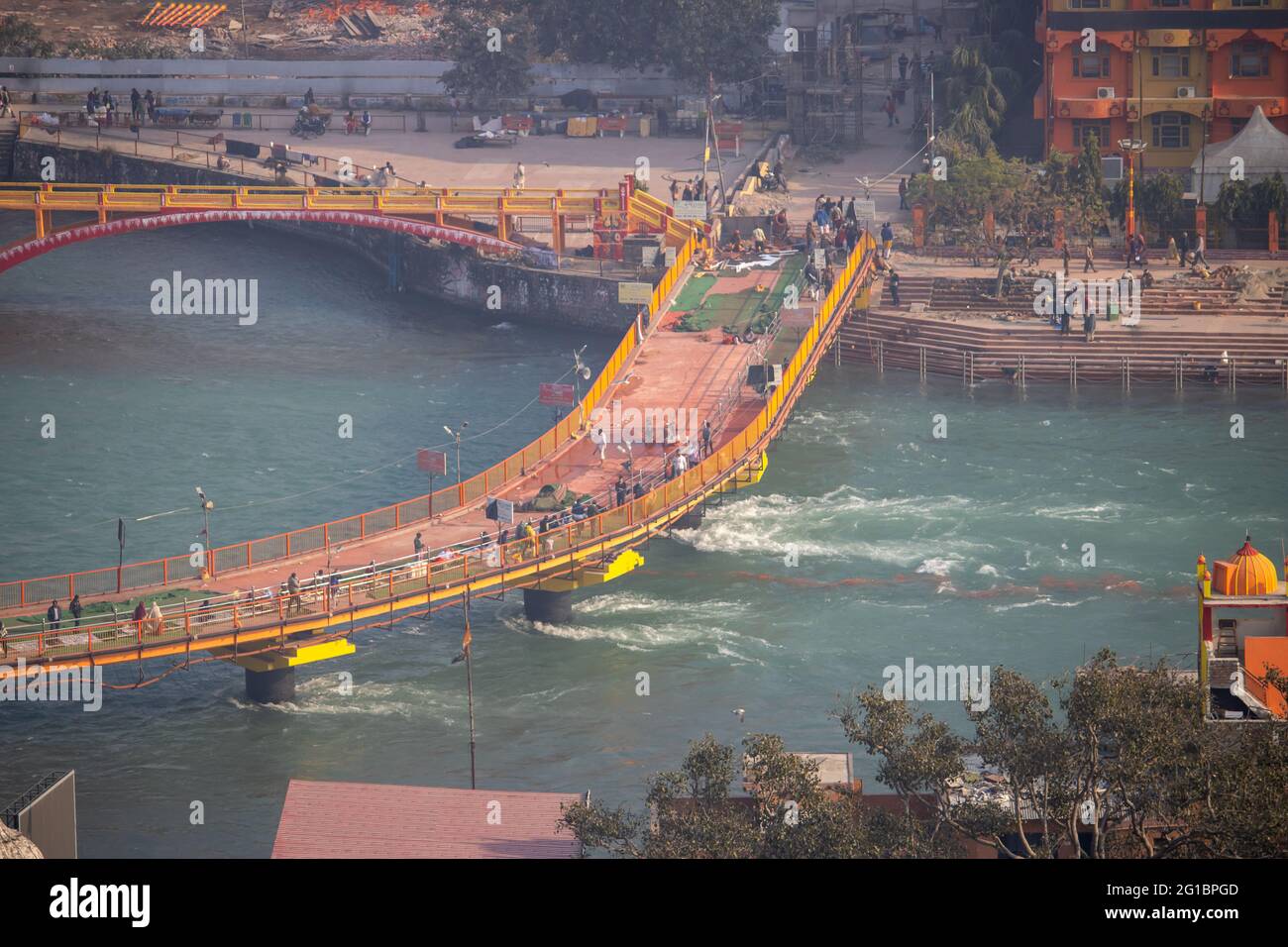Bridge over Holy River Ganges in Haridwar Uttarakhand India, bridges of ...