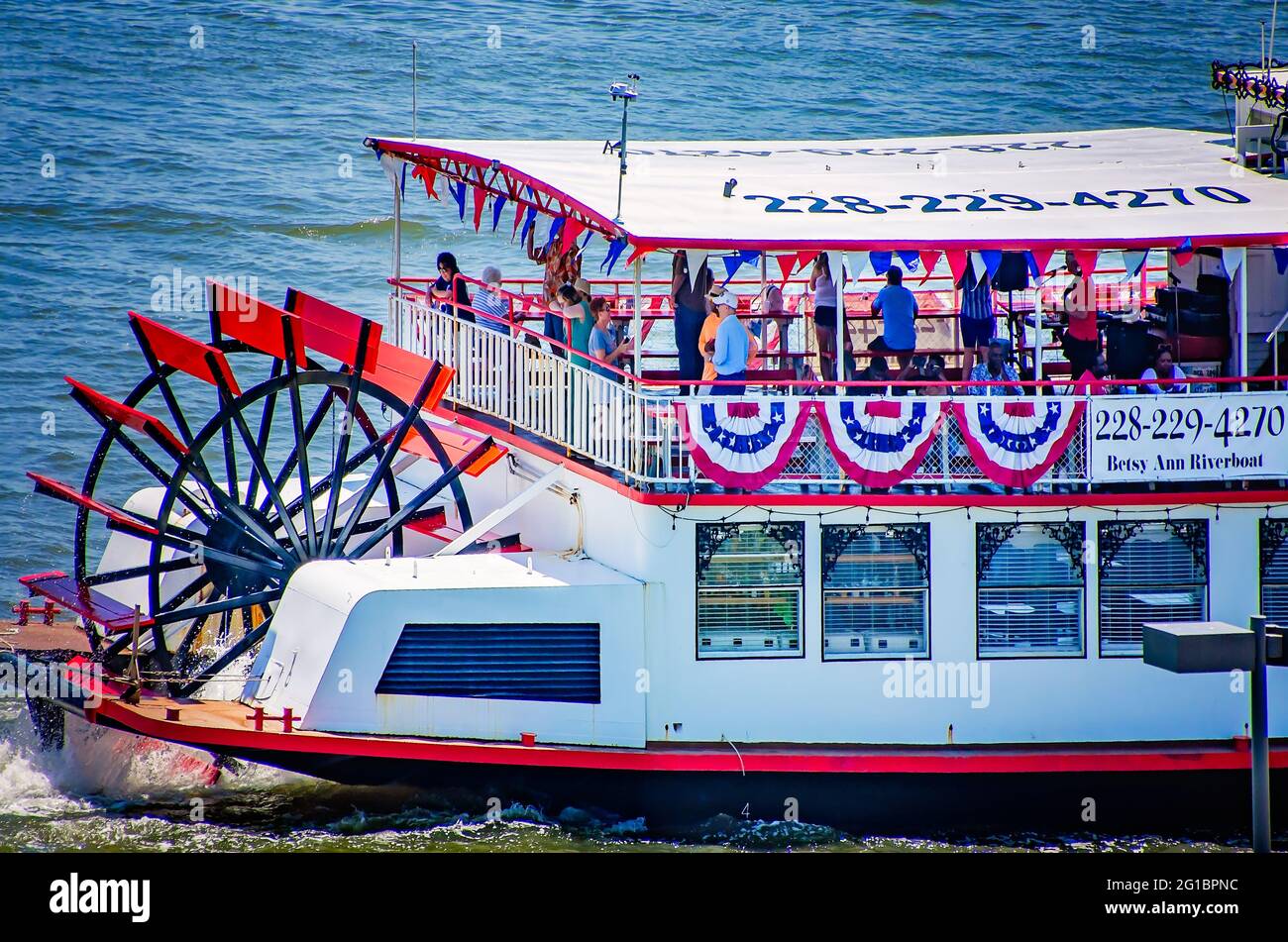 Tourists enjoy a Memorial Day weekend cruise on the Betsy Ann riverboat ...