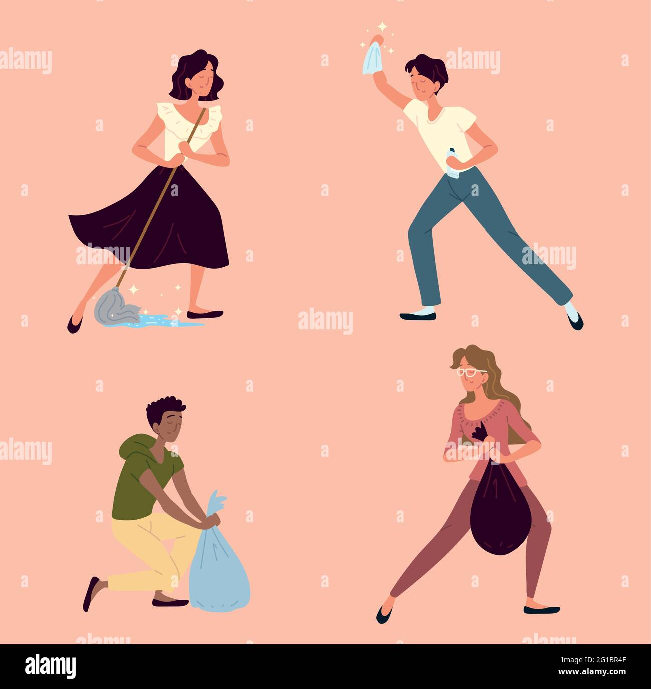 people cleaning set Stock Vector Image & Art - Alamy