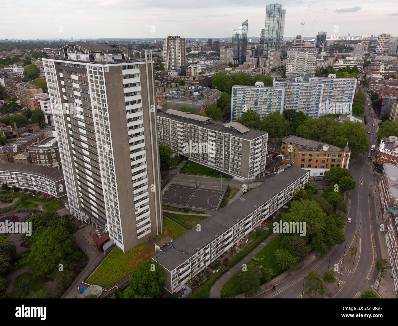 michael cliffe house at the Finsbury Estate Stock Photo - Alamy