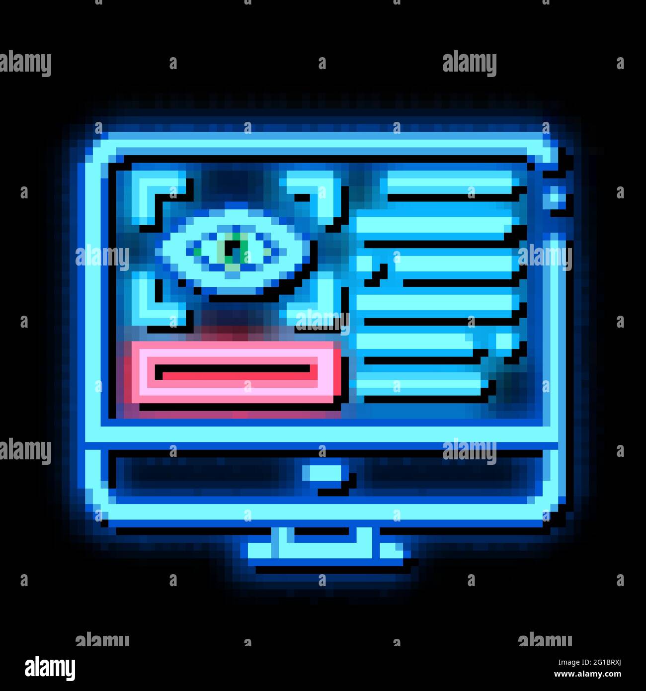Optometry Online Information neon glow icon illustration Stock Vector ...