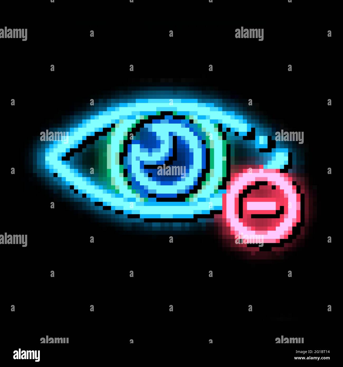 Diopter Myopia Eye Vision neon glow icon illustration Stock Vector ...