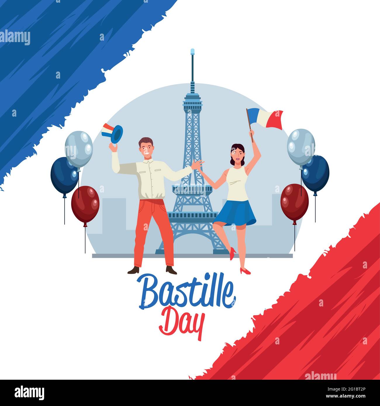 french couple celebrating Stock Vector Image & Art - Alamy