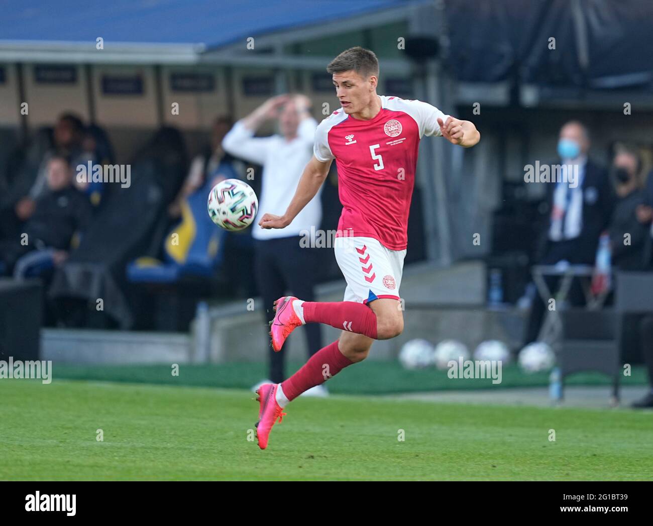 Broendby Stadium, Copenhagen, Denmark. 6th June, 2021. Denmark's Joakim ...