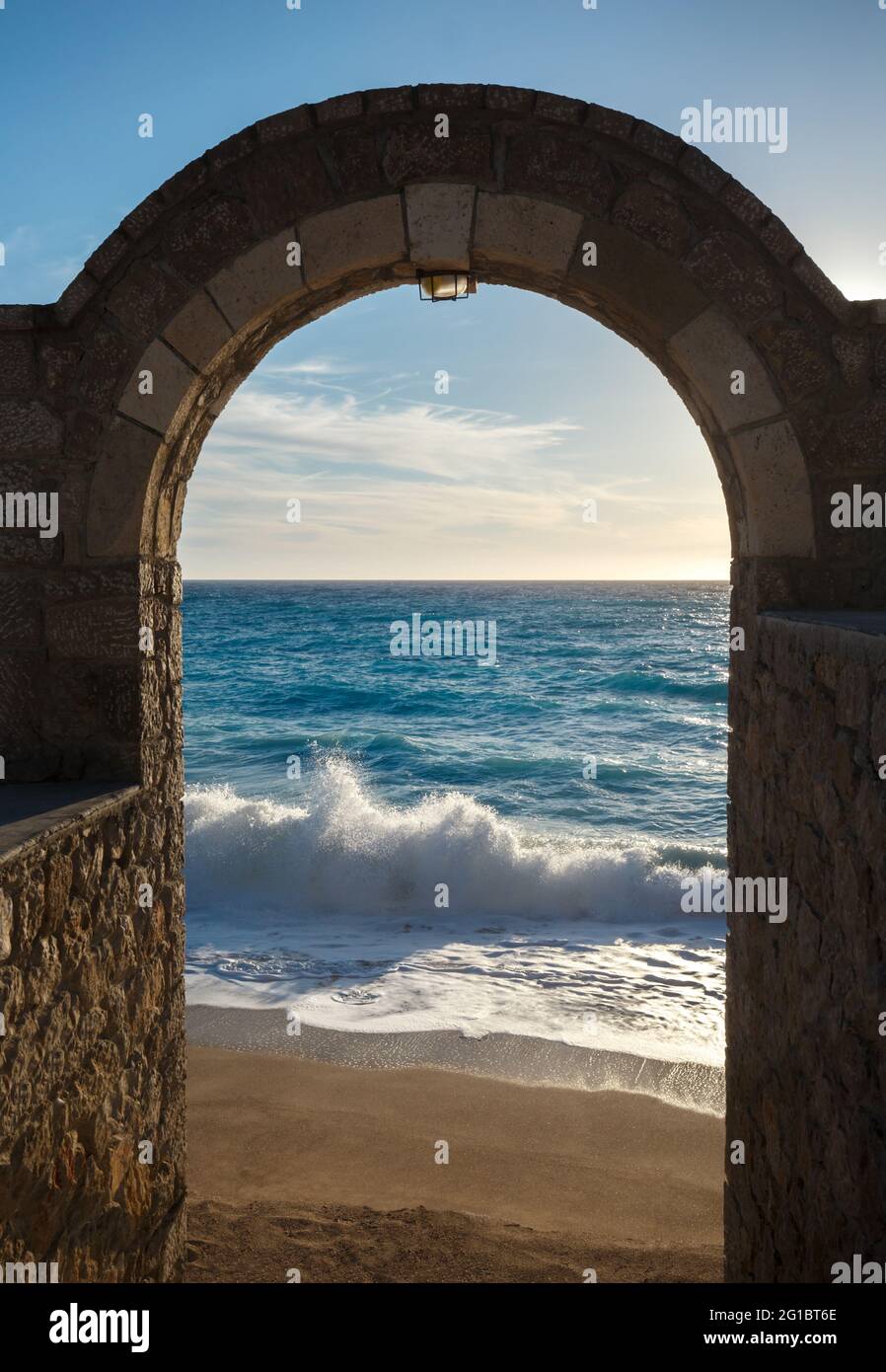 Mediterranean sea through rock arch hi-res stock photography and images ...