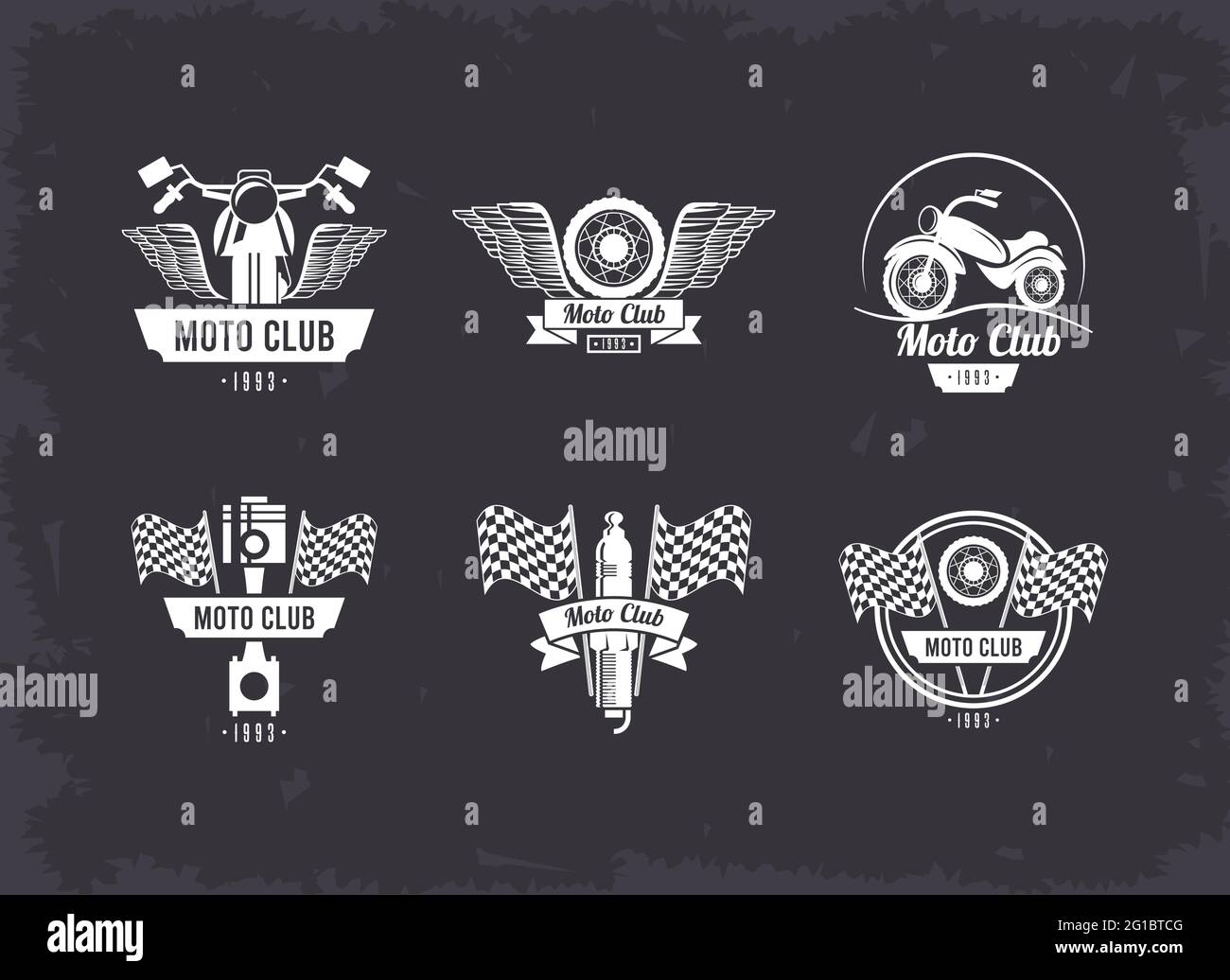 Biker Badges Stock Vector Images - Alamy