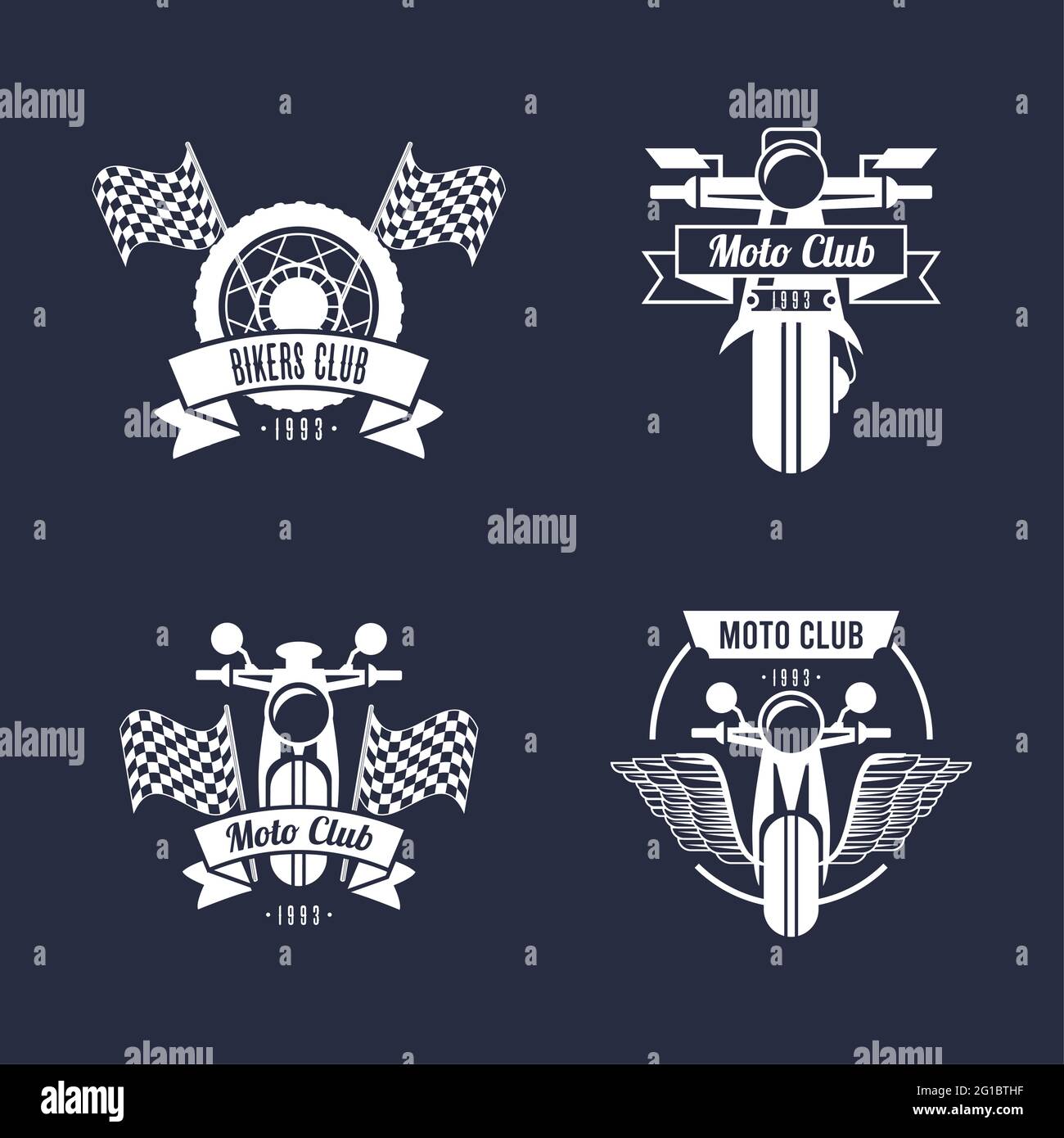 Biker badges Stock Vector Images - Alamy