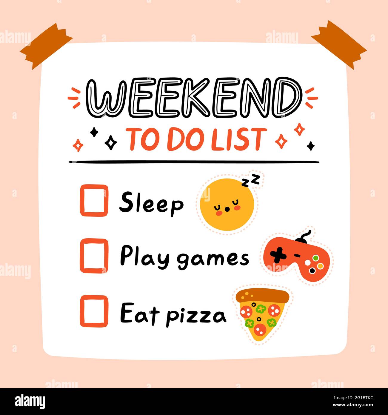 Checklist cartoon hi-res stock photography and images - Alamy