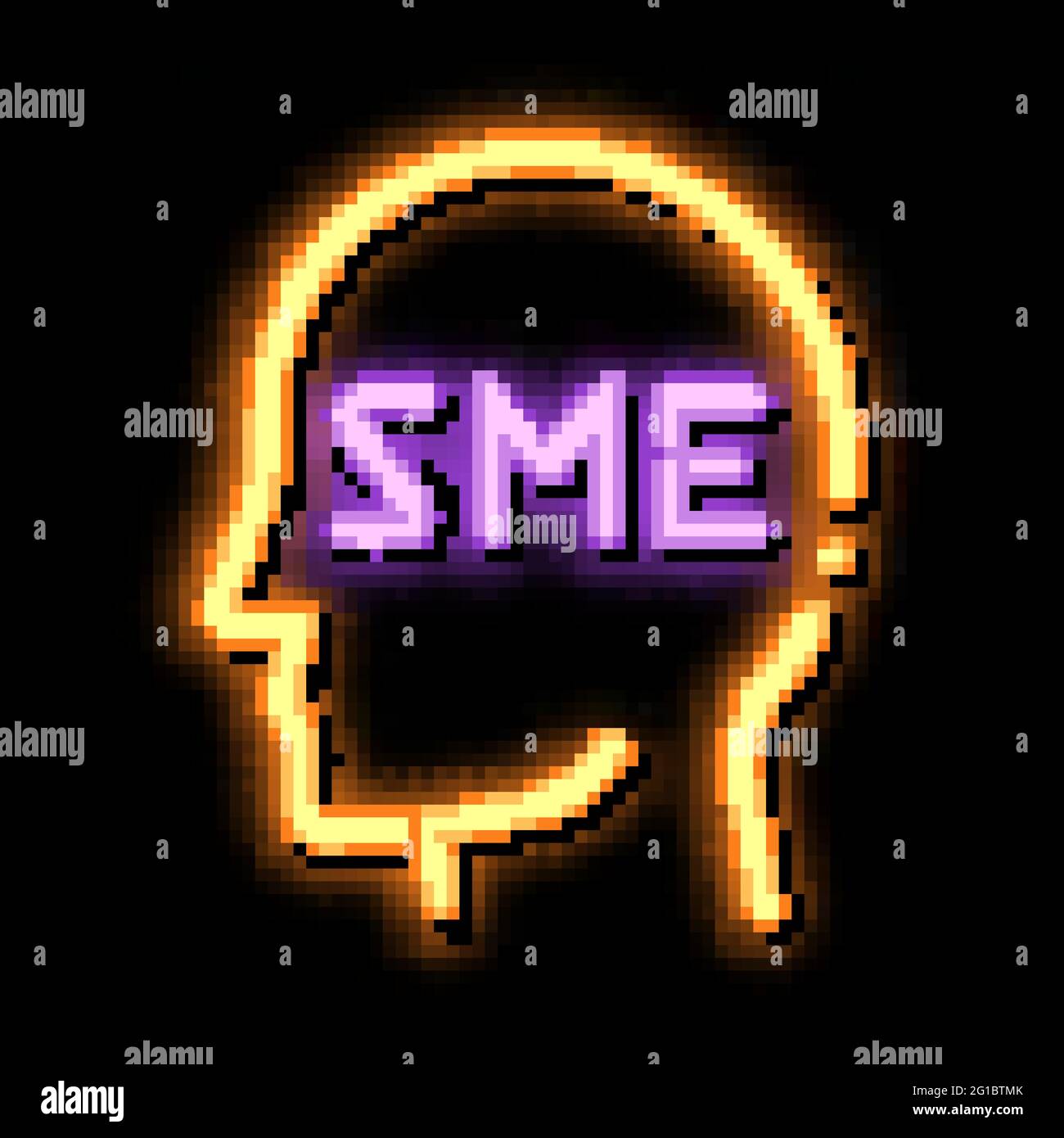 Human Head Sme Business neon glow icon illustration Stock Vector Image ...