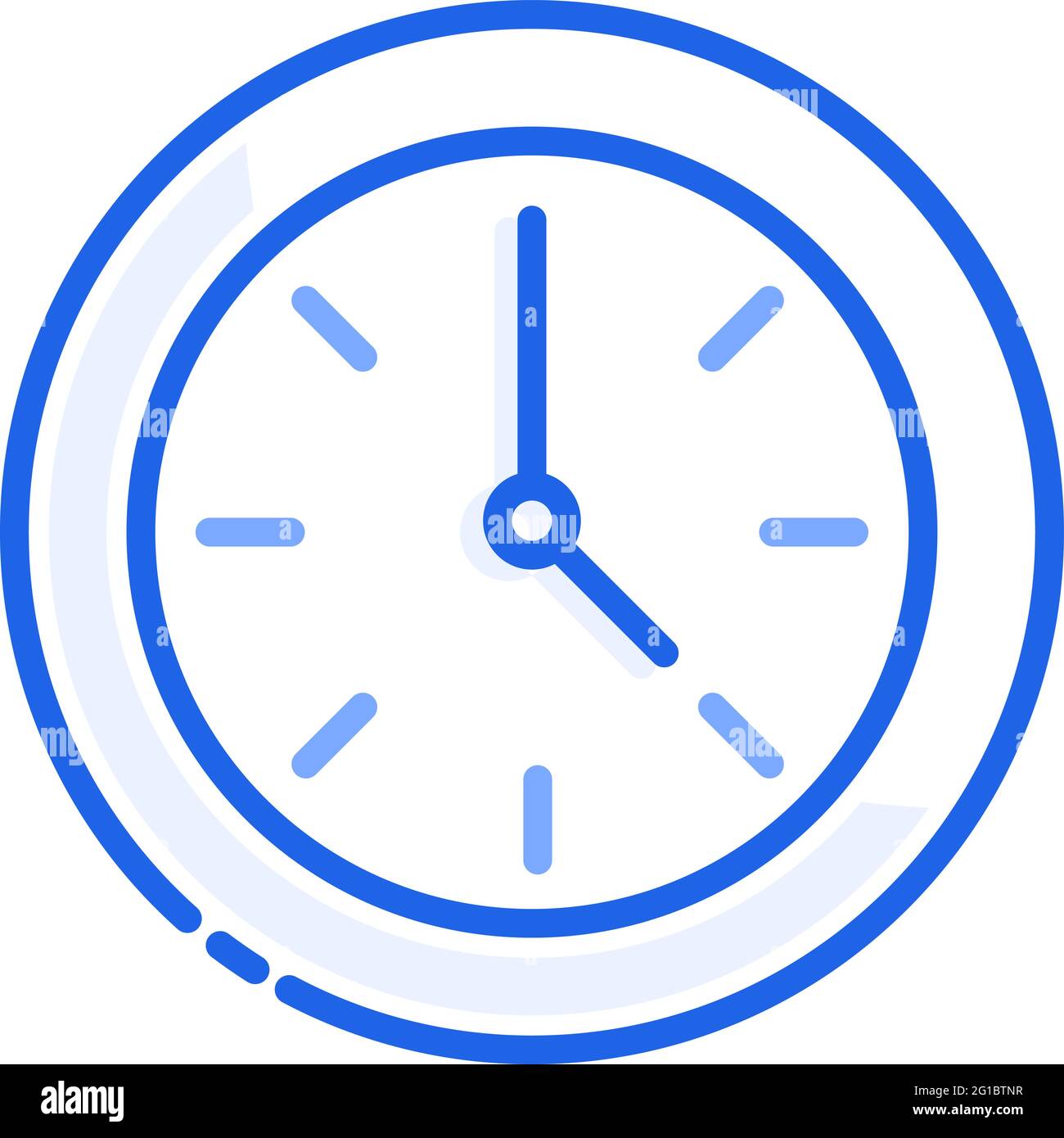 simple clock outline icon illustration Stock Vector Image & Art - Alamy
