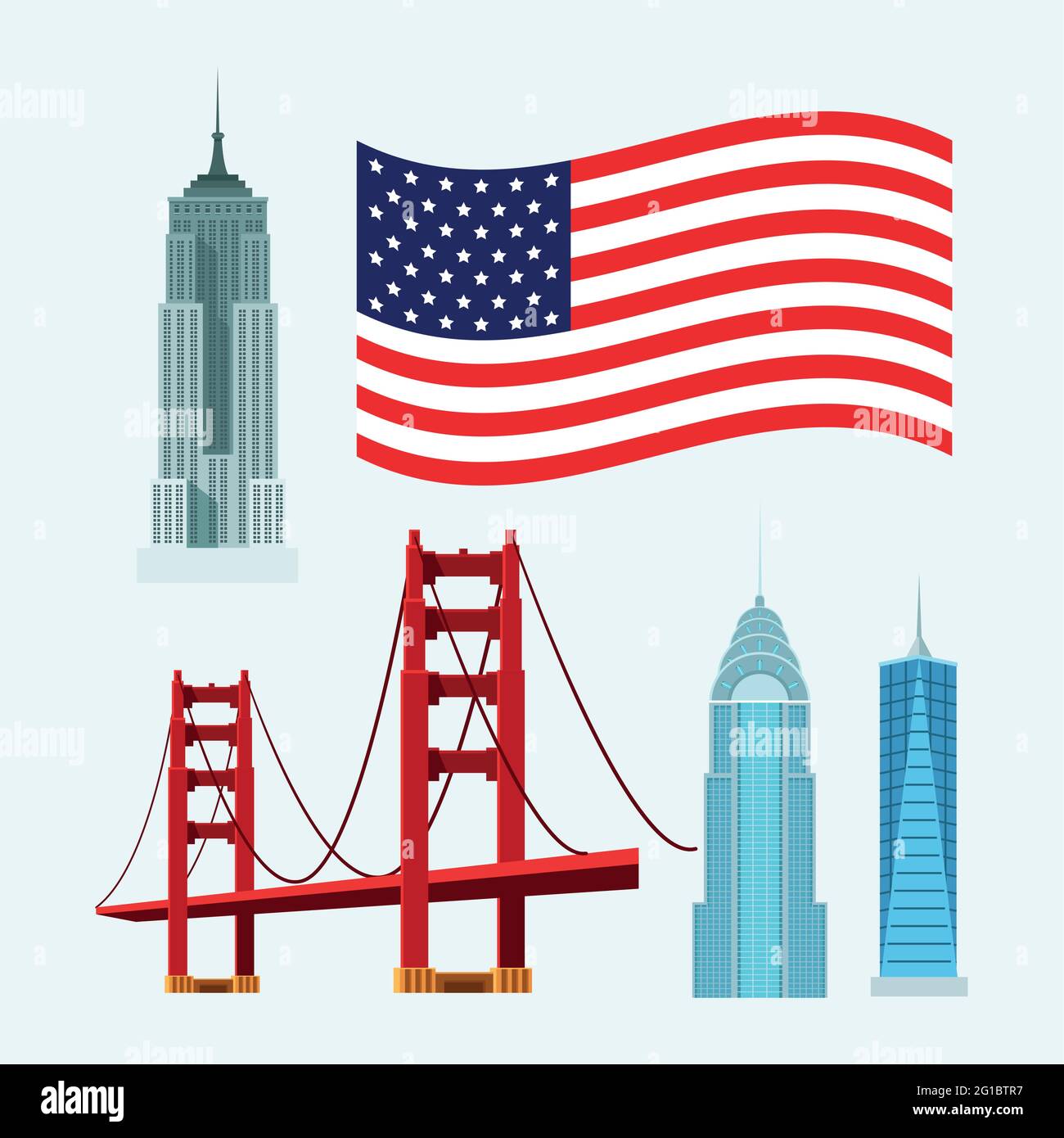 five usa icons Stock Vector Image & Art - Alamy