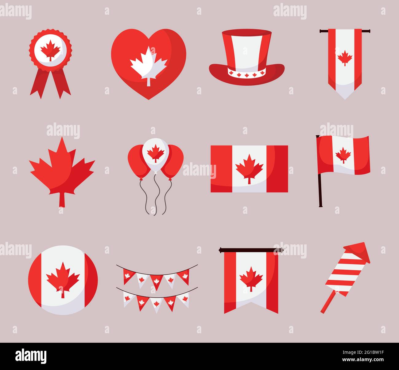 canada day items pack Stock Vector Image & Art - Alamy