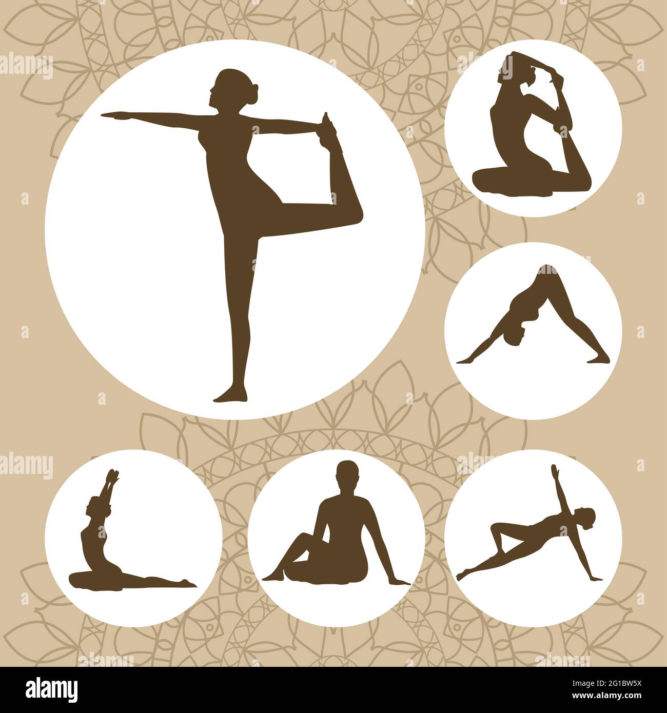 six yoga poses Stock Vector Image & Art - Alamy