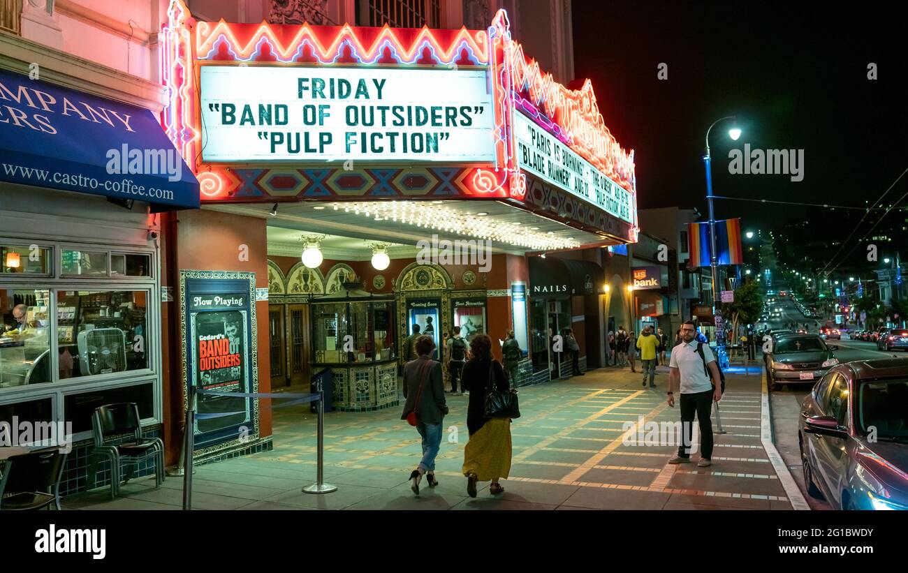 San Francisco, California, USA - August 2019: Castro Theatre building ...