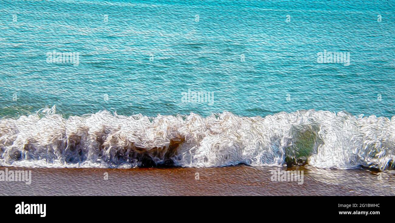Illustration sea wave beautiful turquoise sea, texture sea Stock Photo ...