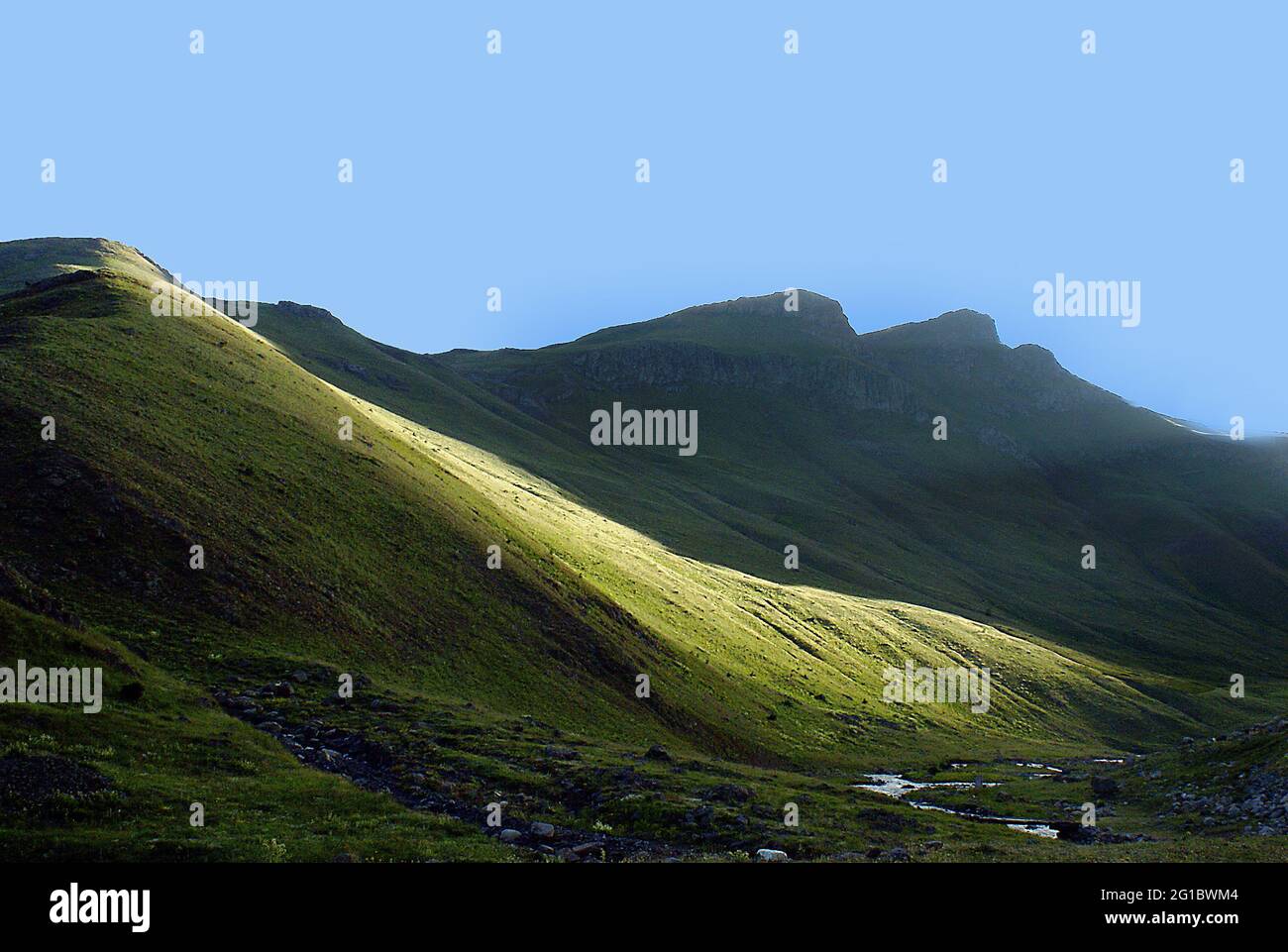 Spectacular drone shot of high resolution high mountain landscapes from ...