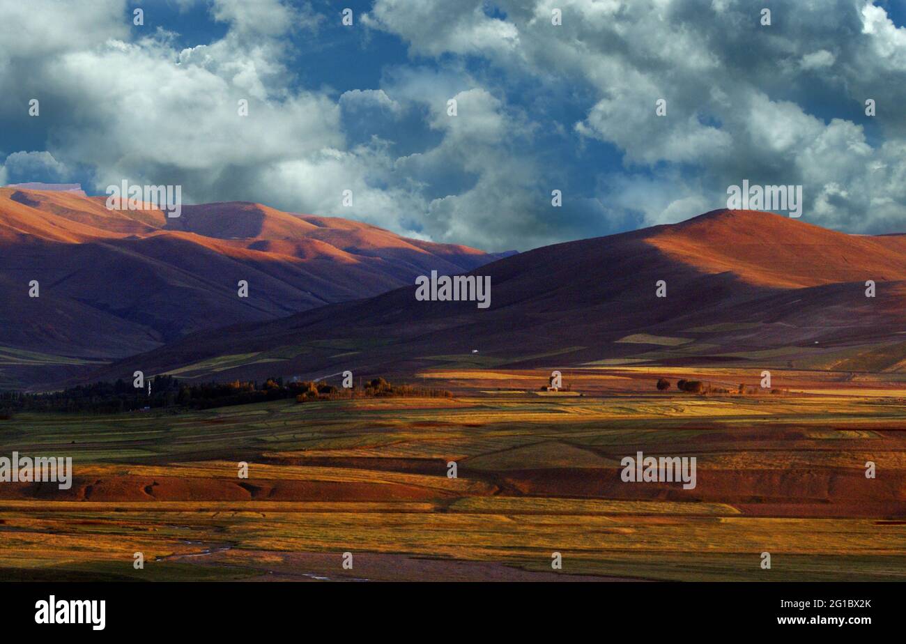Spectacular drone shot of high resolution high mountain landscapes from ...