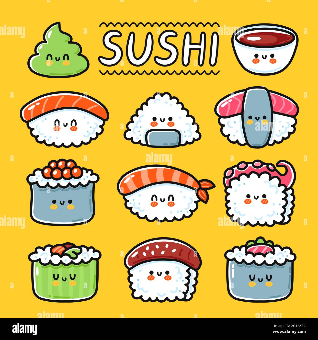 Cute Drawings Of Sushi