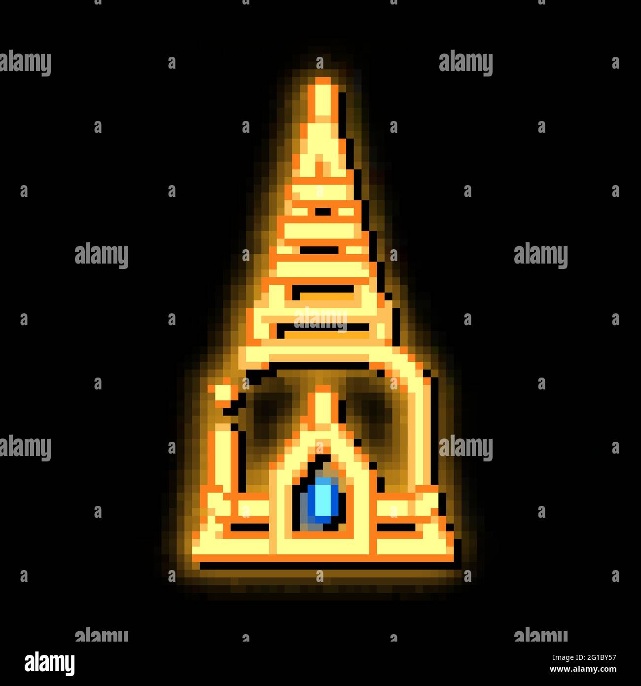 Thailand Religion Tower neon glow icon illustration Stock Vector Image ...