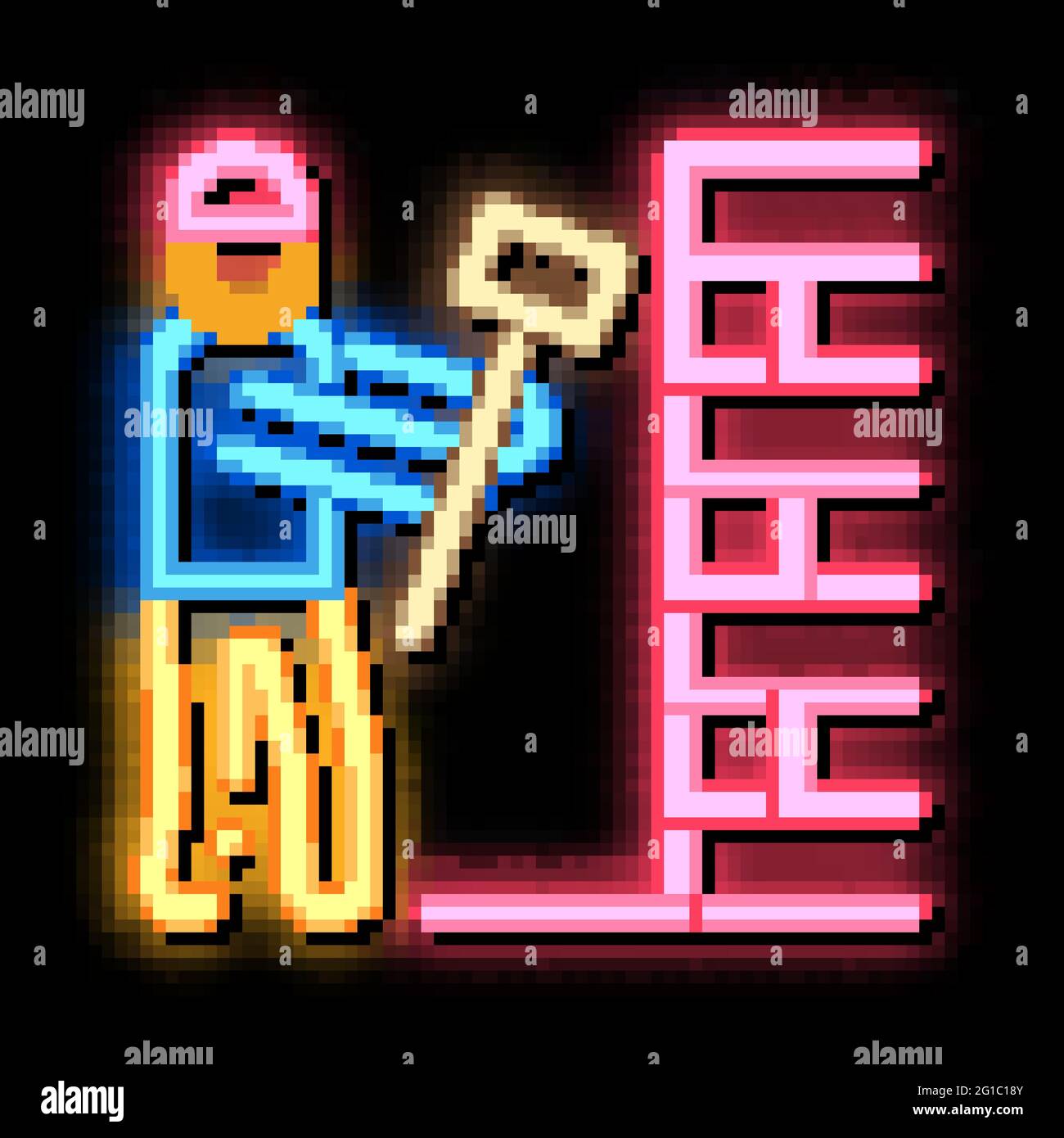 Man Destroy Wall neon glow icon illustration Stock Vector Image & Art ...