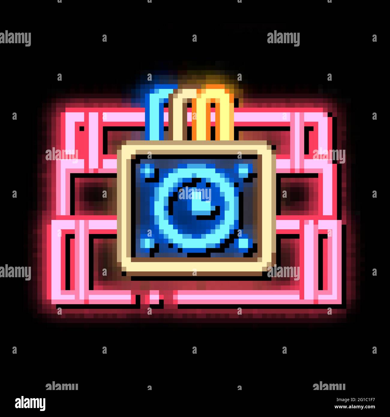 Bomb glowing neon sign hi-res stock photography and images - Alamy
