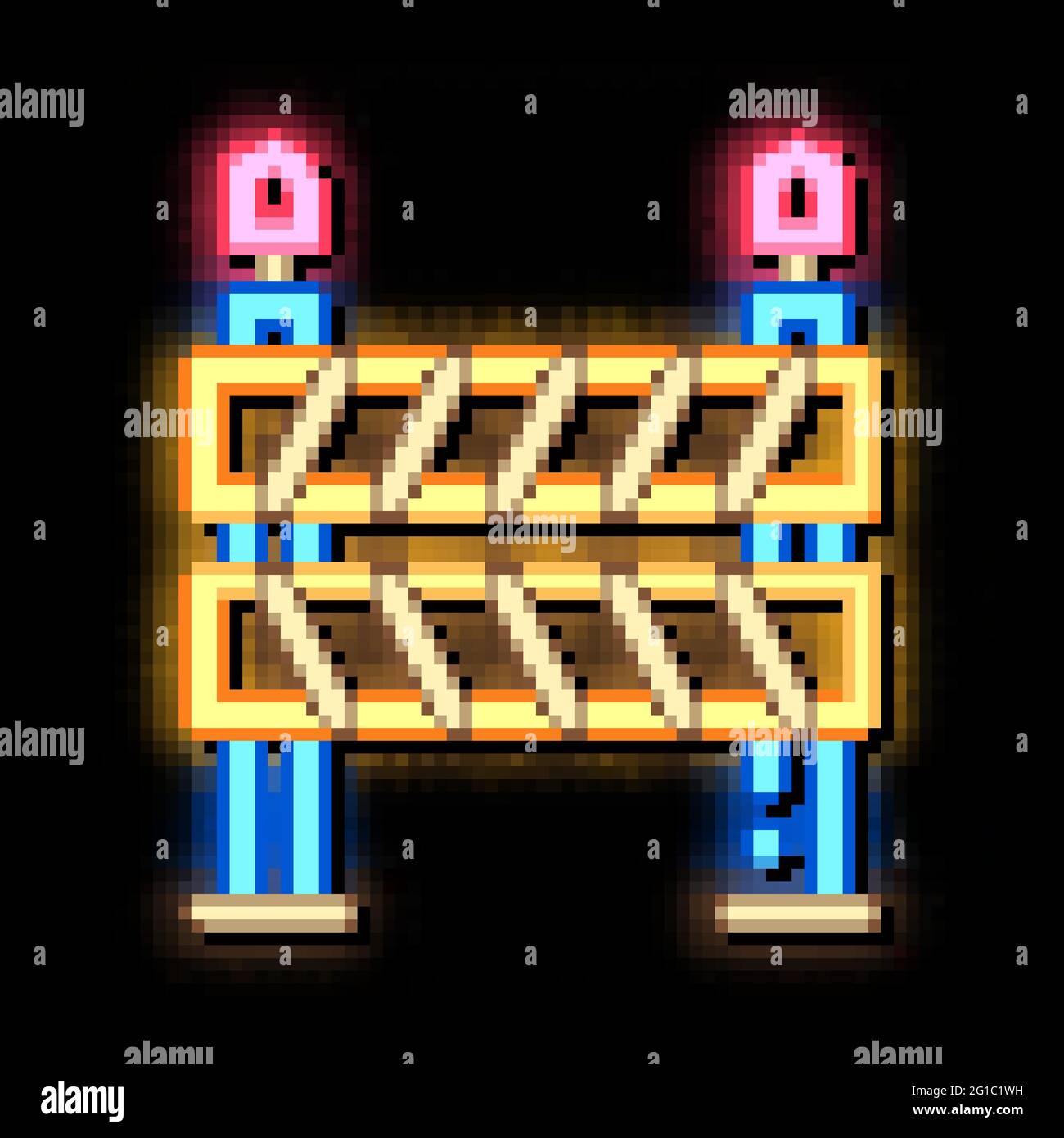 Road Barrier neon glow icon illustration Stock Vector Image & Art - Alamy