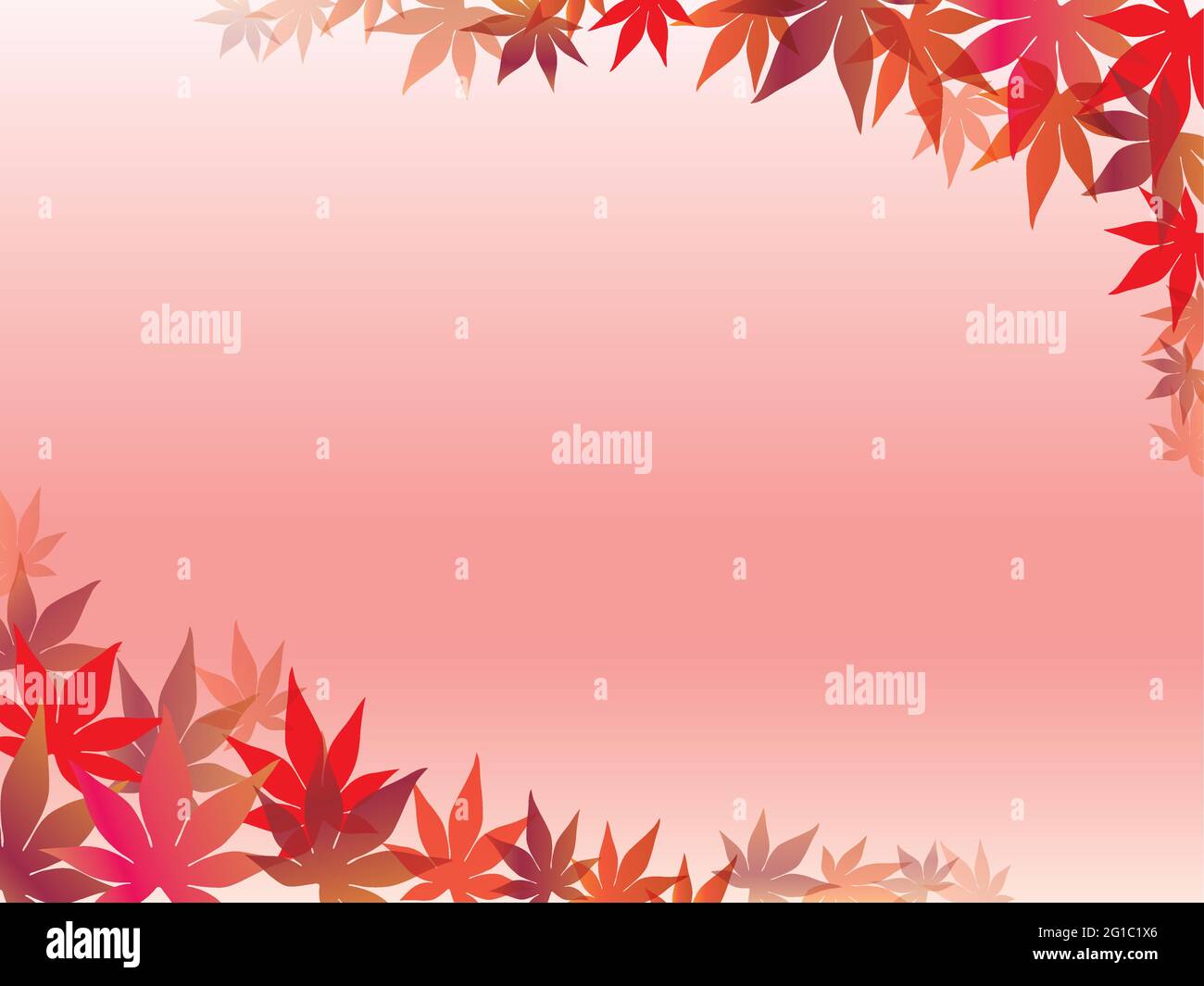 Maple Leaf Frame And Background. Vector Illustration With Text Space On ...