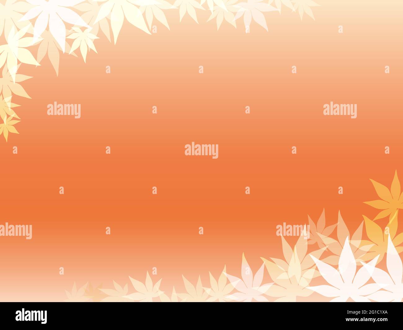 Maple Leaf Frame And Background. Vector Illustration With Text Space On ...